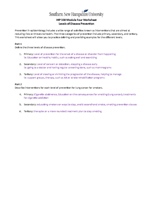 IHP 330 Module Two Worksheet - IHP 330 Module Two Worksheet Measuring ...