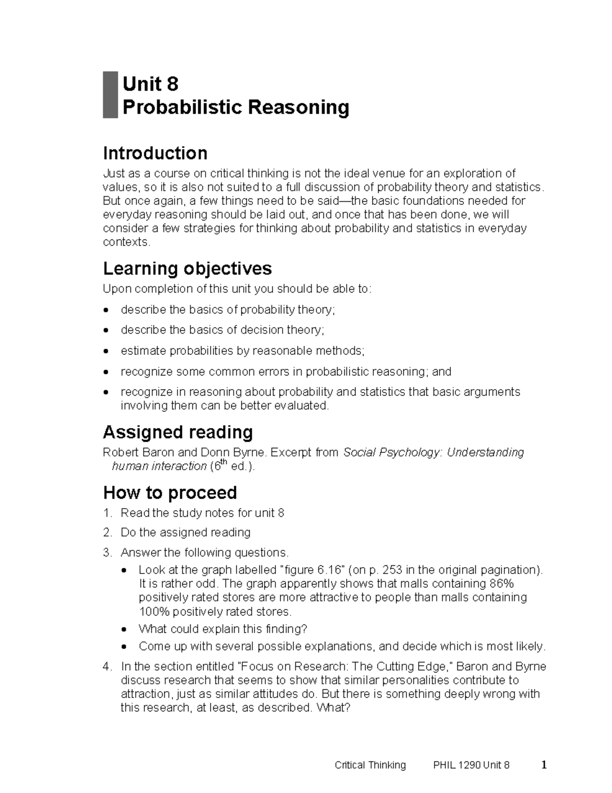 Unit8 - Notes - Unit 8 Probabilistic Reasoning Introduction Just as a ...