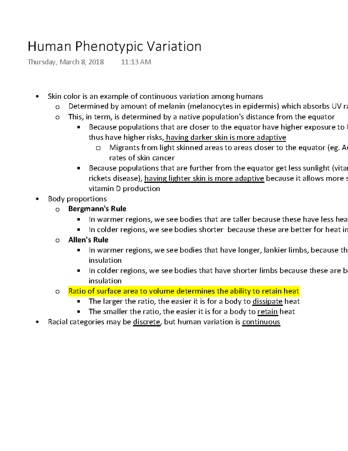 Human Phenotypic Variation - Warning: TT: undefined function: 32 Skin ...
