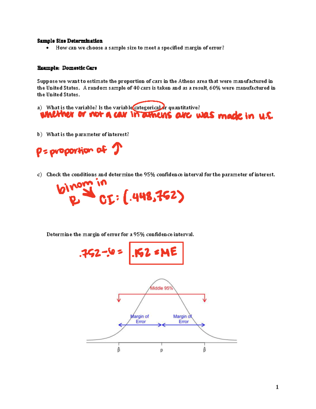 sample size determination - Sample Size Determination - How can we ...