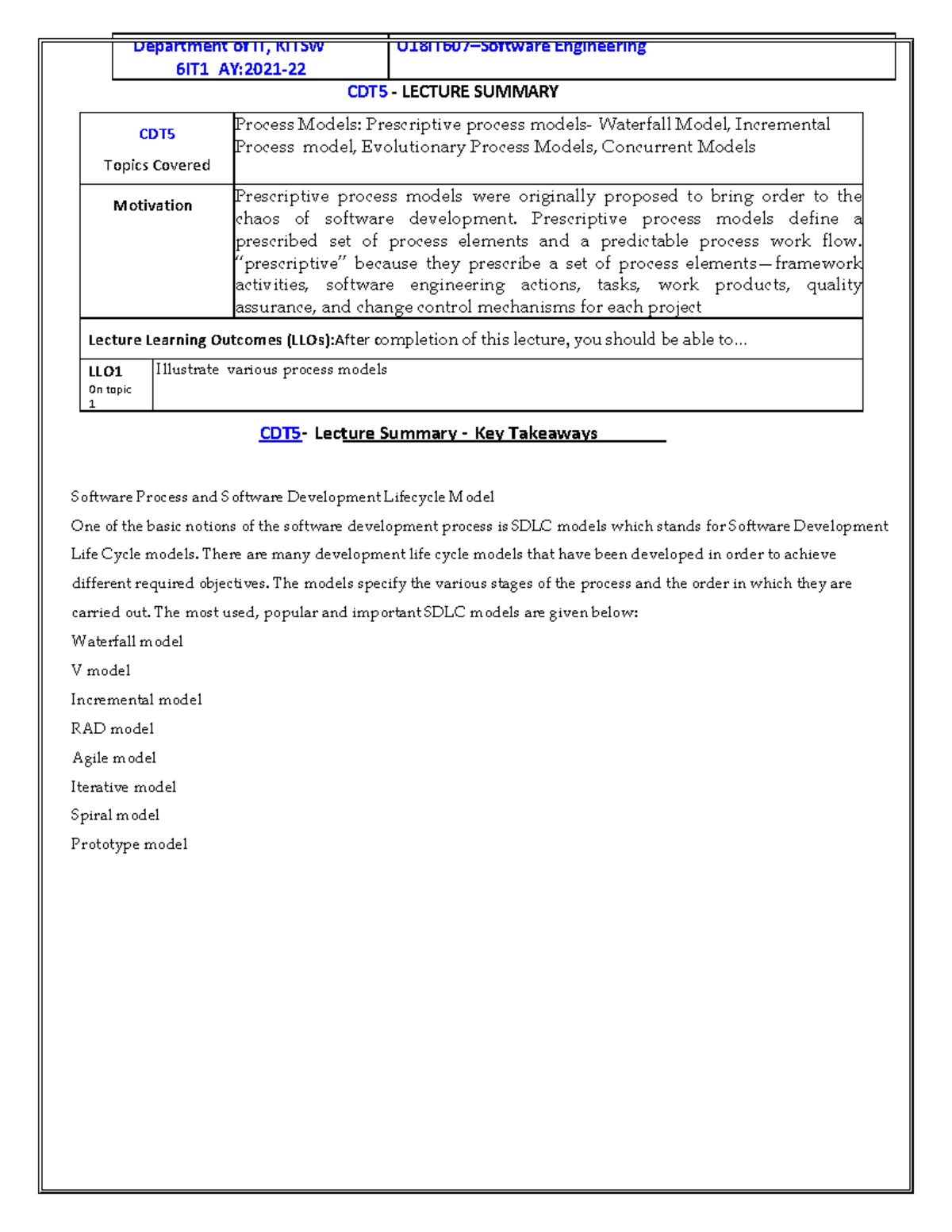 Prescriptive process models. - Prescriptive process models define a ...