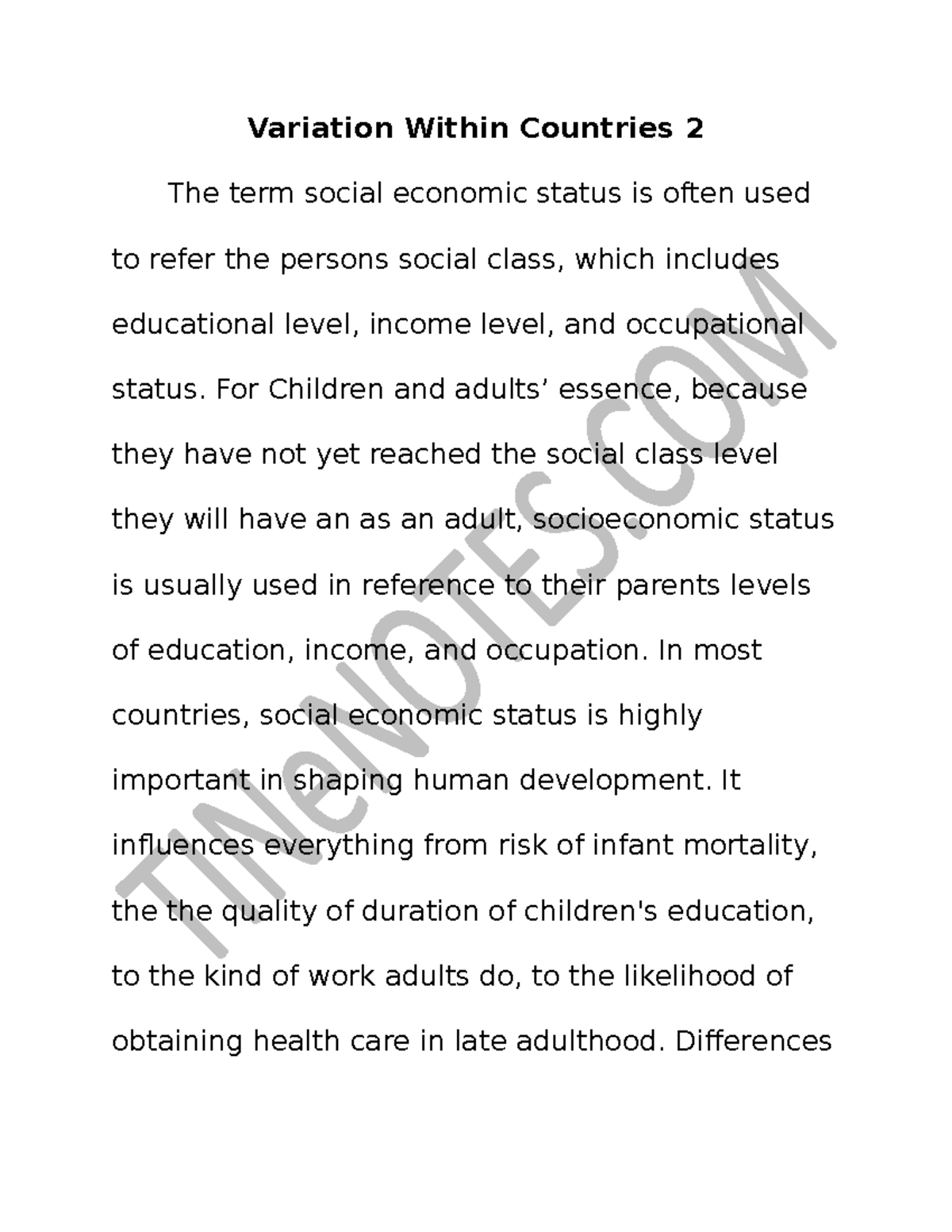Variation Within Countries 2 - For Children and adults’ essence ...