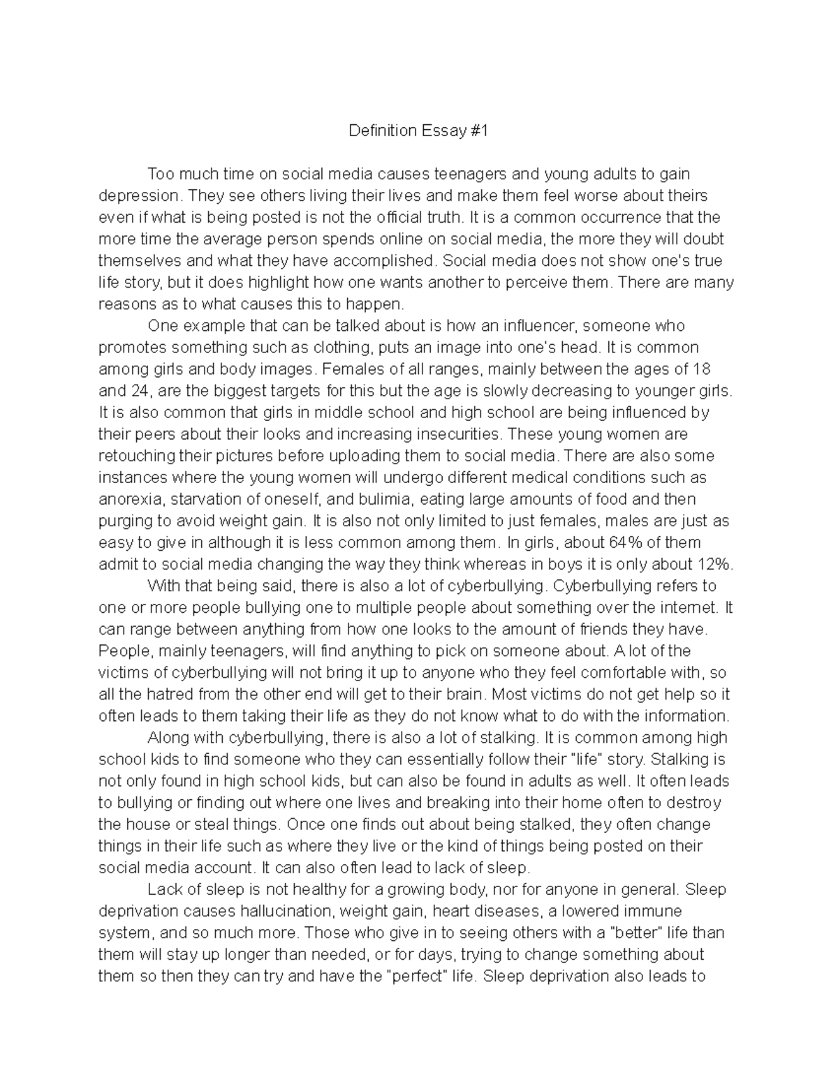 Definition essay - One of the few papers that was written - Definition ...