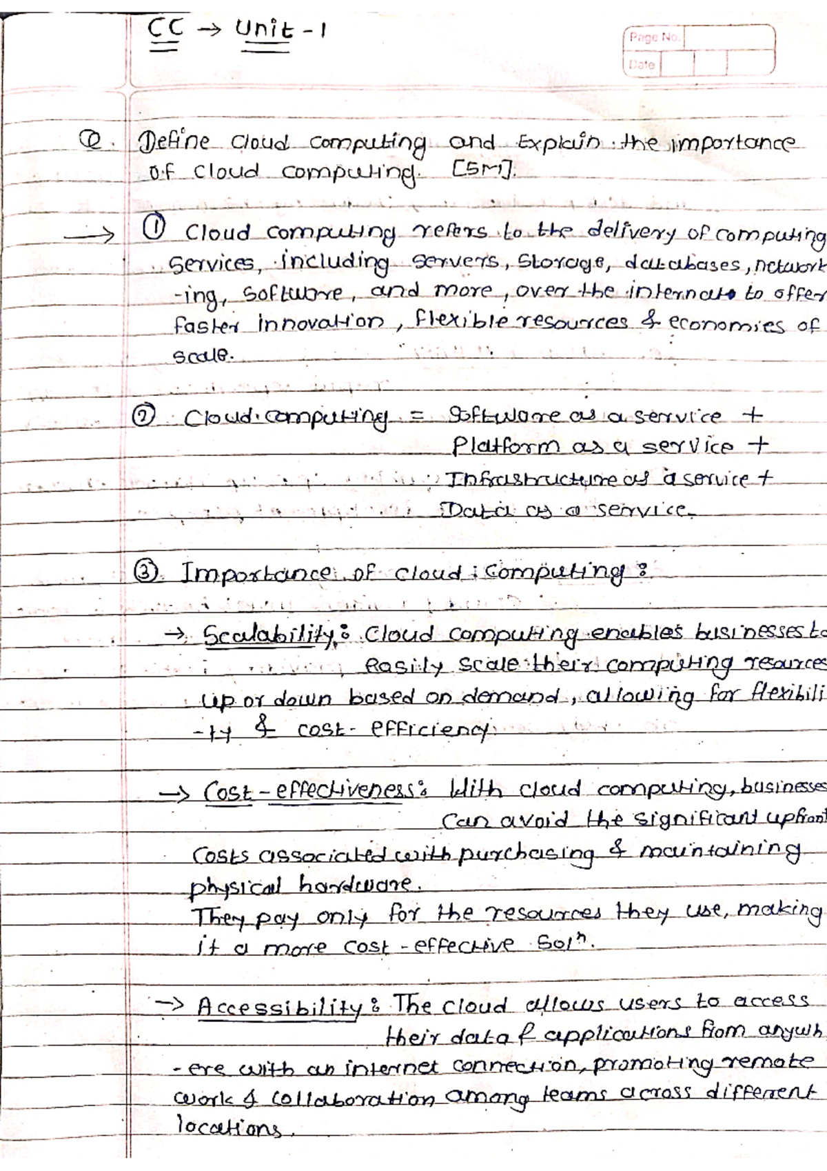 CC insem unit 1 - Notes - Computer Engineering - Studocu