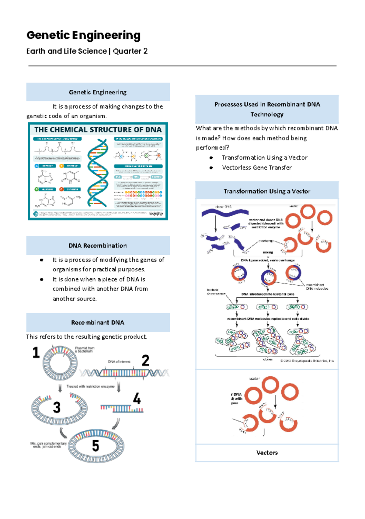 Lesson 4 - Genetic Engineering - Genetic Engineering Earth and Life ...