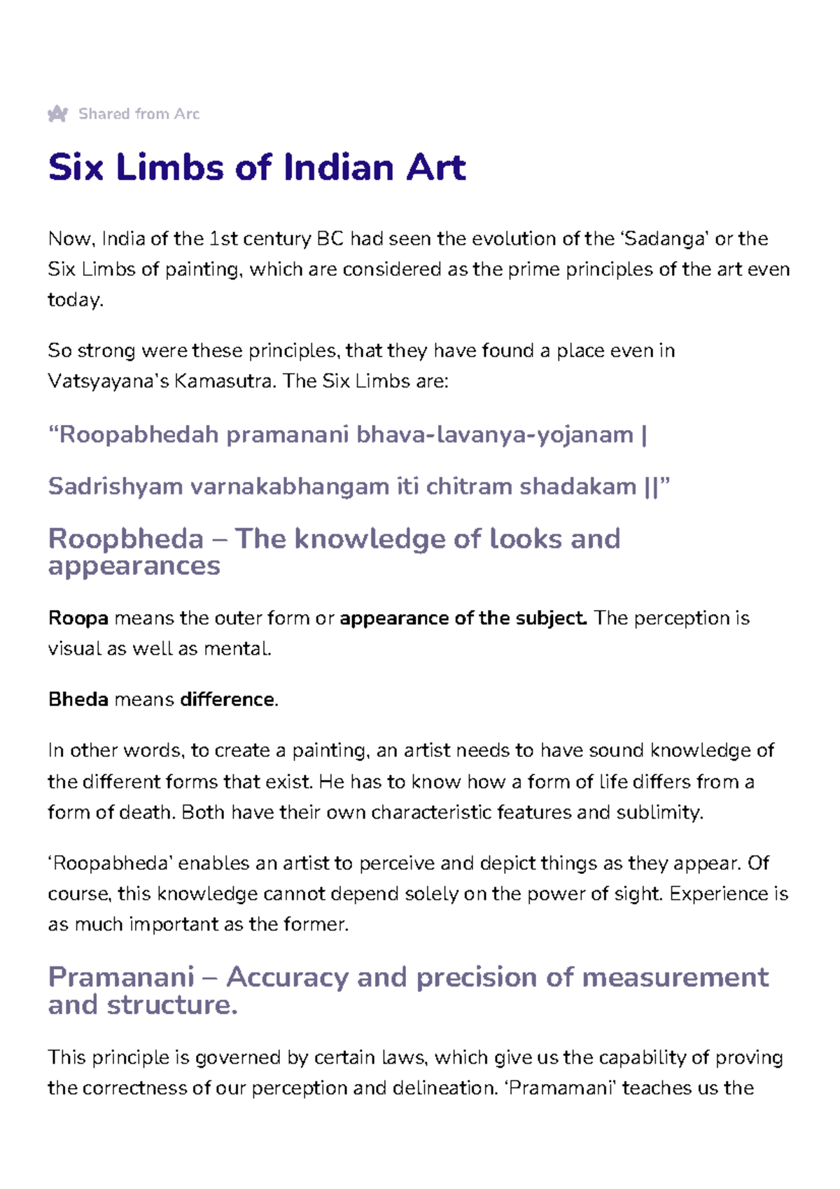 Six Limbs of Indian Art - So strong were these principles, that they ...