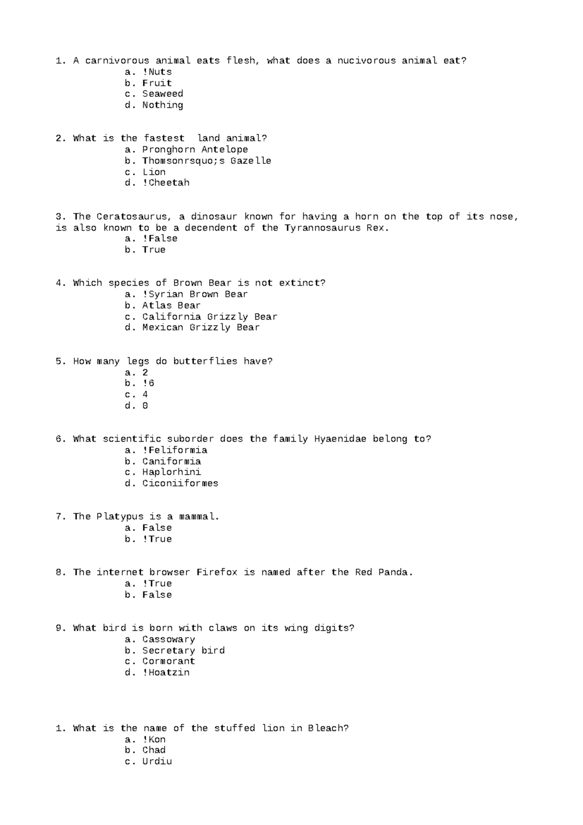 AERO170 Structural Dynamics Study Winter 2022 3 - A carnivorous animal ...