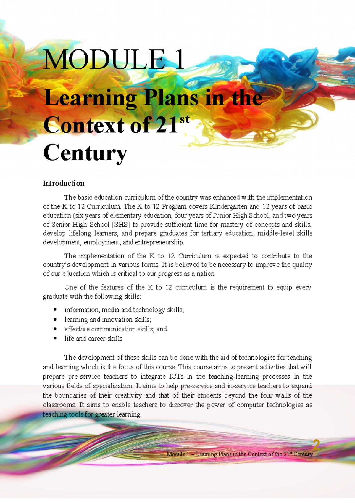 Module 1 Technology for teaching and learning 2 - MODULE 1 Learning ...