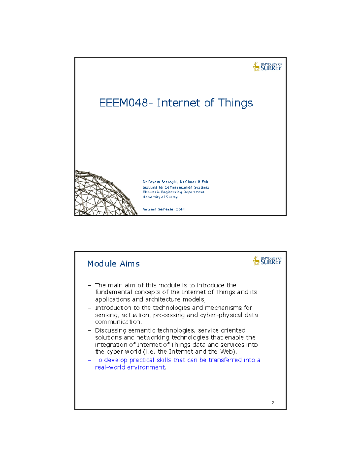 EEEM048 Lecture 1 Introduction - - Studocu