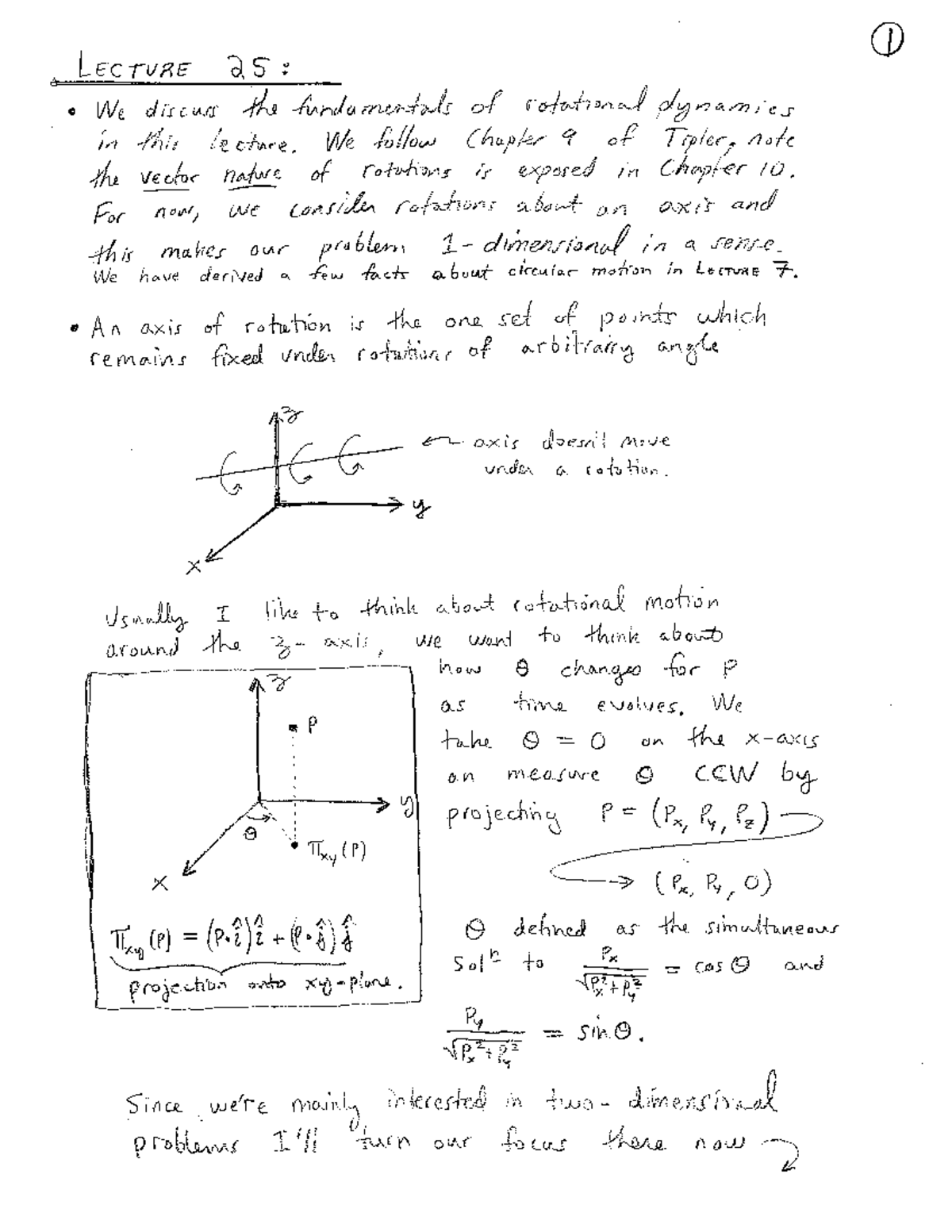 Lecture notes, lecture 25 - LECTURE 25 : We discuss the fundamentals of ...