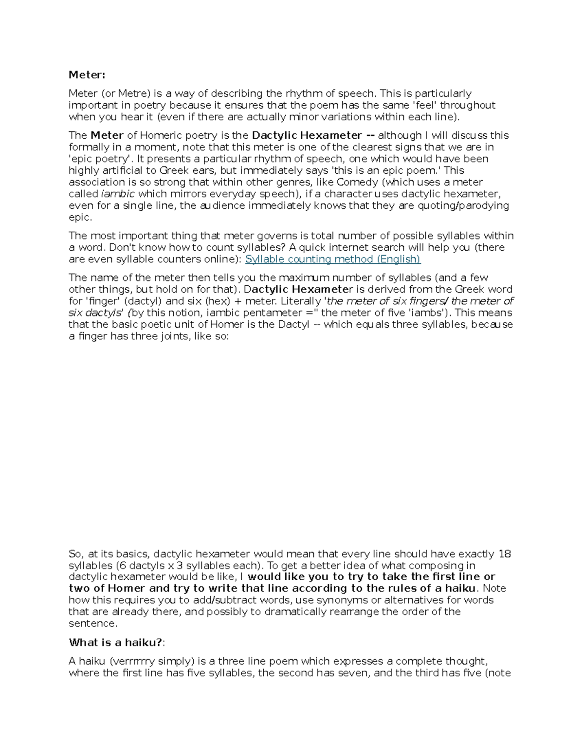 Meter lesson 6 lect 2 clas 1p97 - Meter: Meter (or Metre) is a way of ...