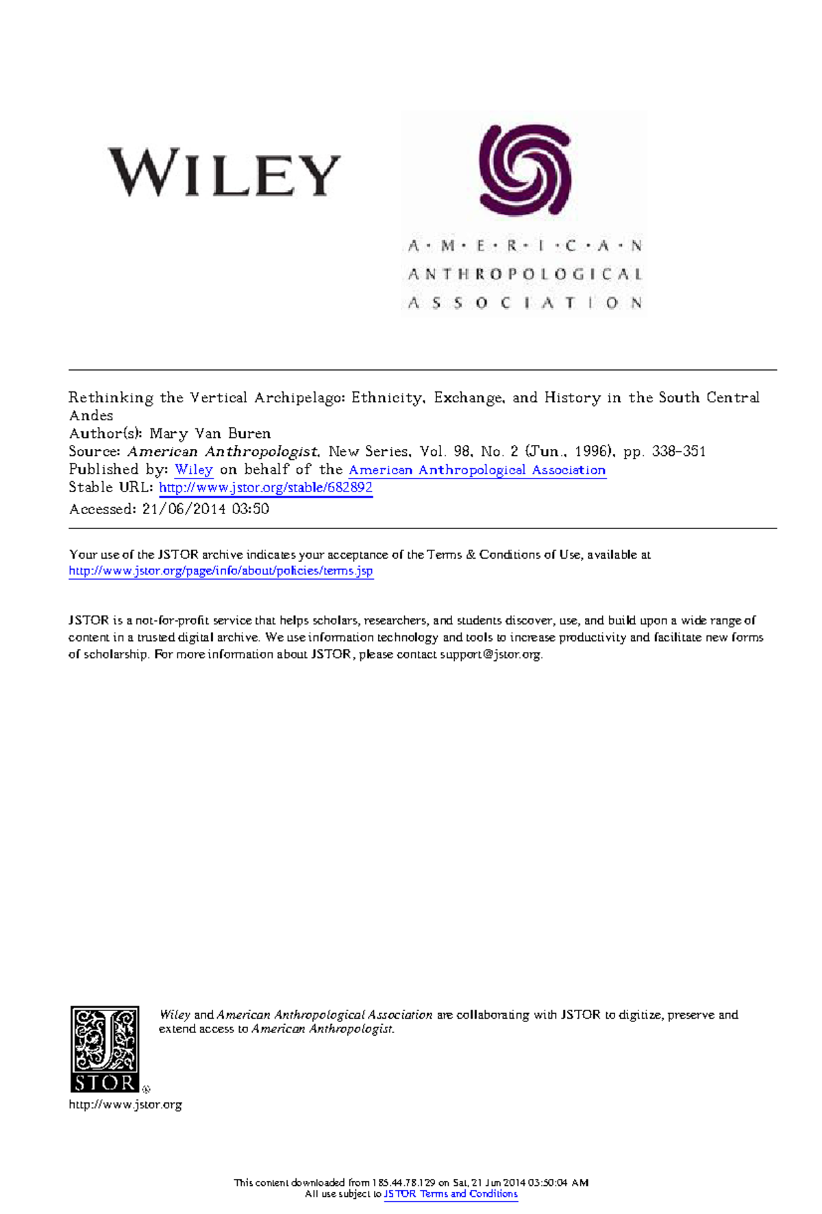 Pastoreo en los andes - Rethinking the Vertical Archipelago: Ethnicity ...