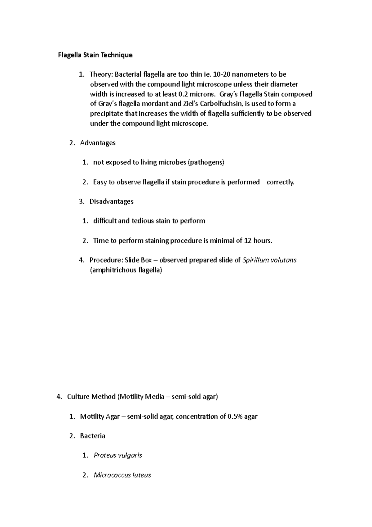 Flagella Stain Technique - Theory: Bacterial flagella are too thin ie ...