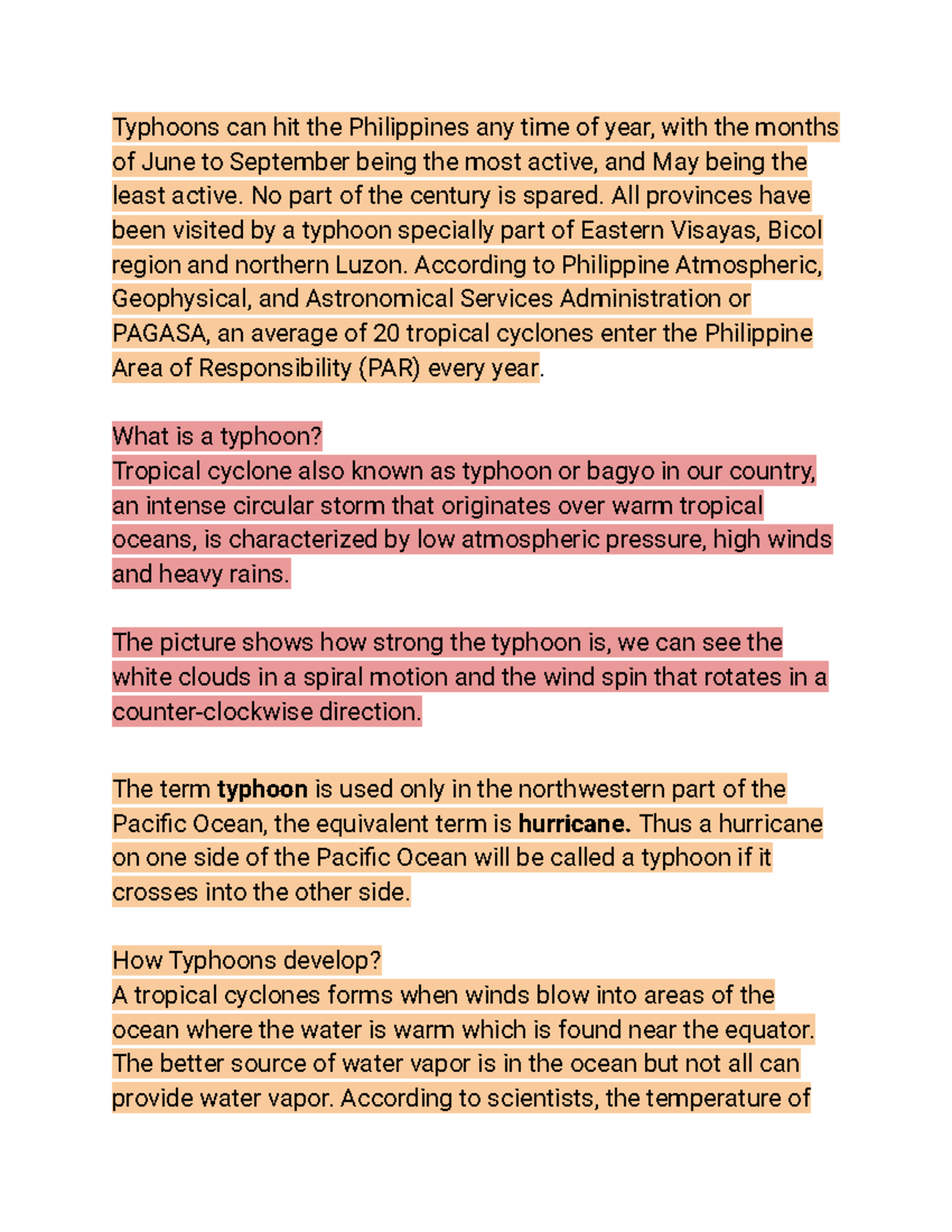Science - Yes - Typhoons can hit the Philippines any time of year, with ...