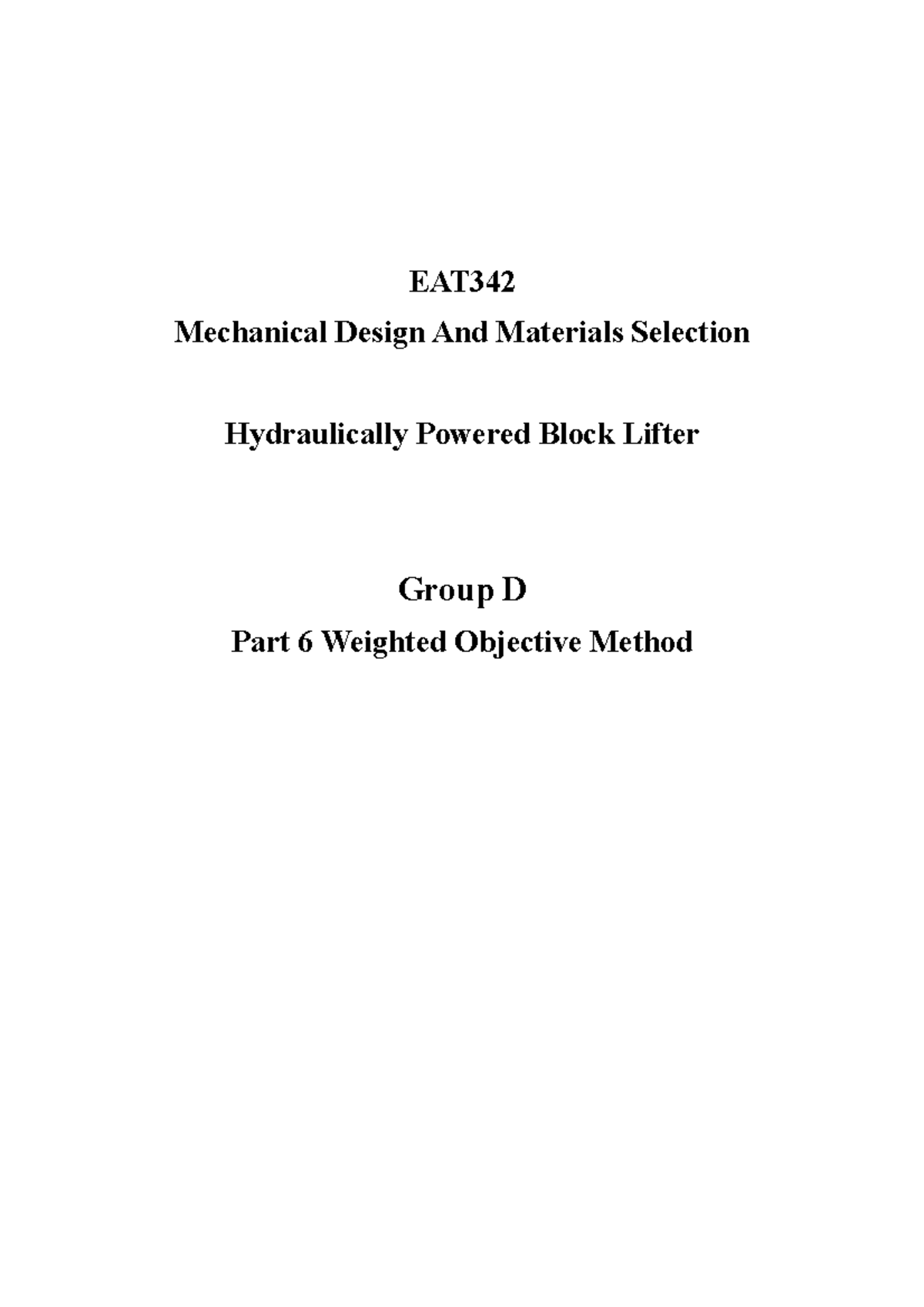 Group D Part 6 - Assignment on the hydraulic circuit - EAT Mechanical ...
