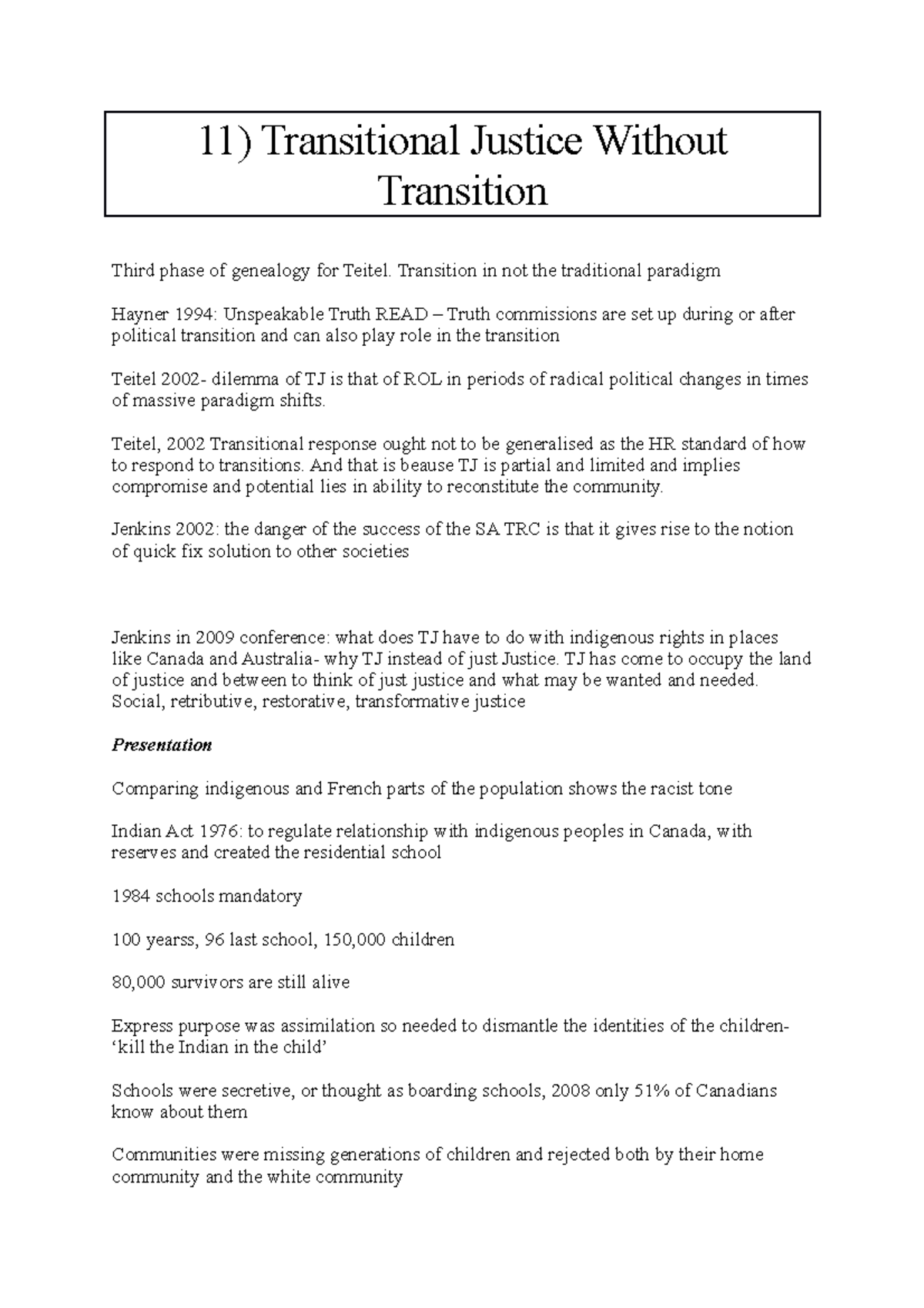11) Transitional Justice without transition - 11) Transitional Justice ...