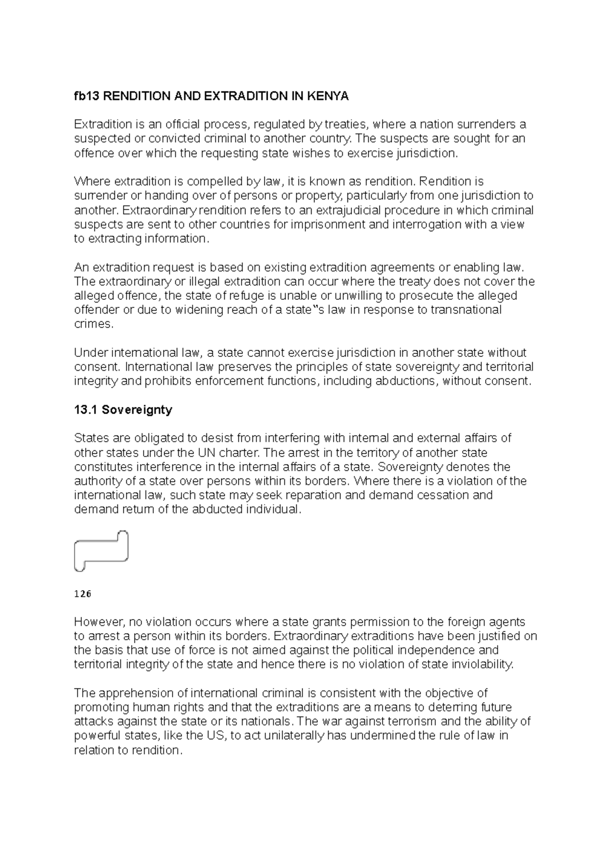 13 Rendition AND Extradition IN Kenya - fb13 RENDITION AND EXTRADITION ...