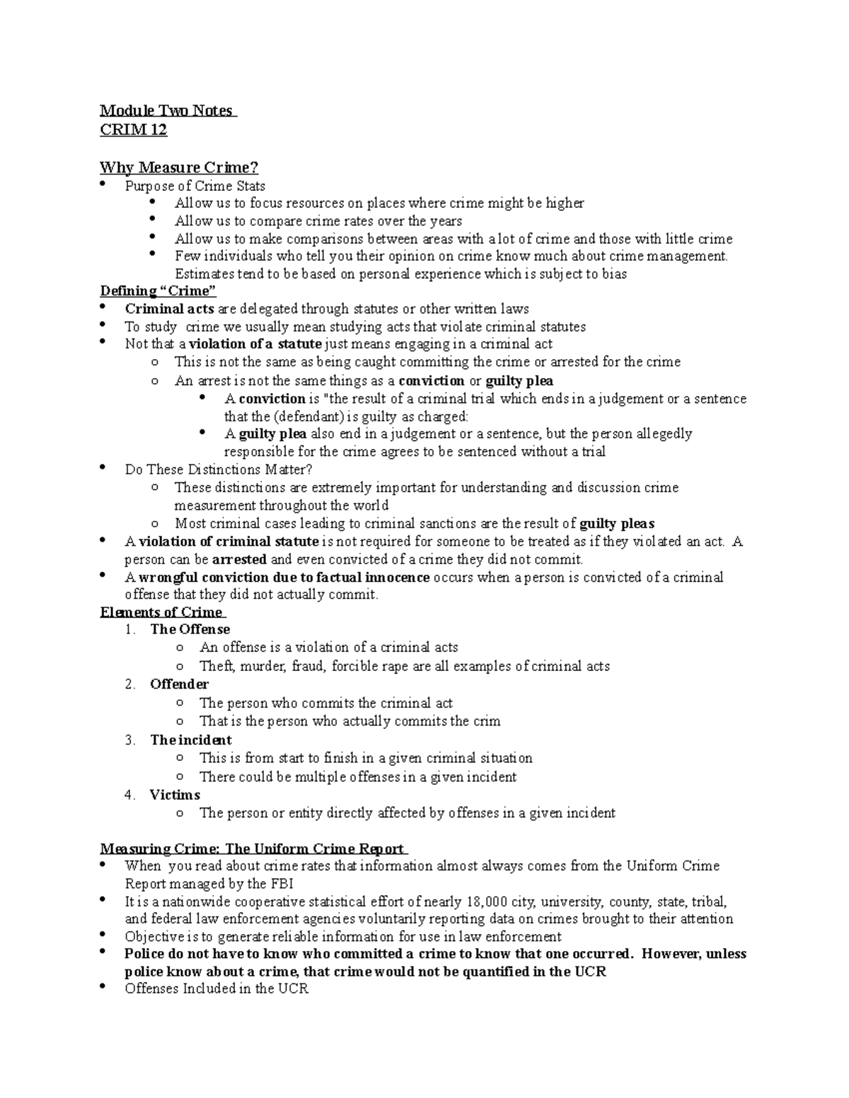 Module Two Notes - Online Learning - Module Two Notes CRIM 12 Why ...