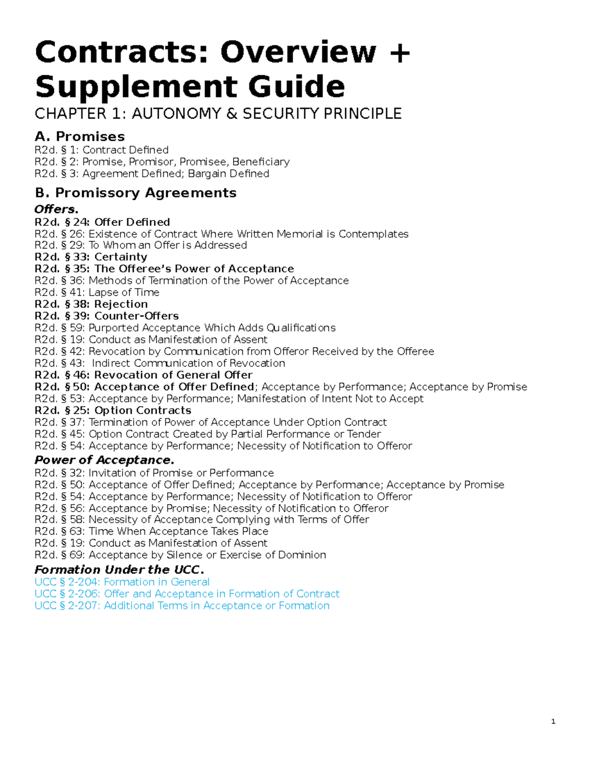 Contracts Supplemental Overview - Contracts: Overview + Supplement ...