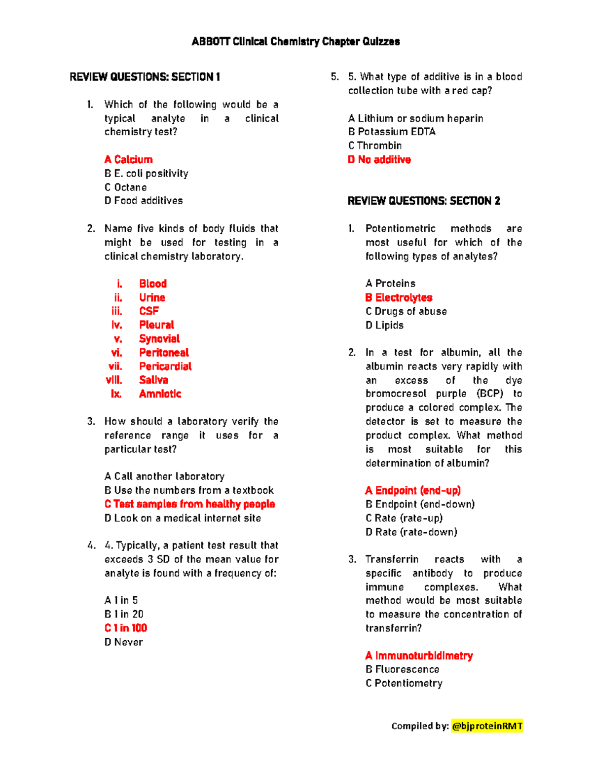 Abbott Chapter Quizzes - REVIEW QUESTIONS: SECTION 1 Which of the ...