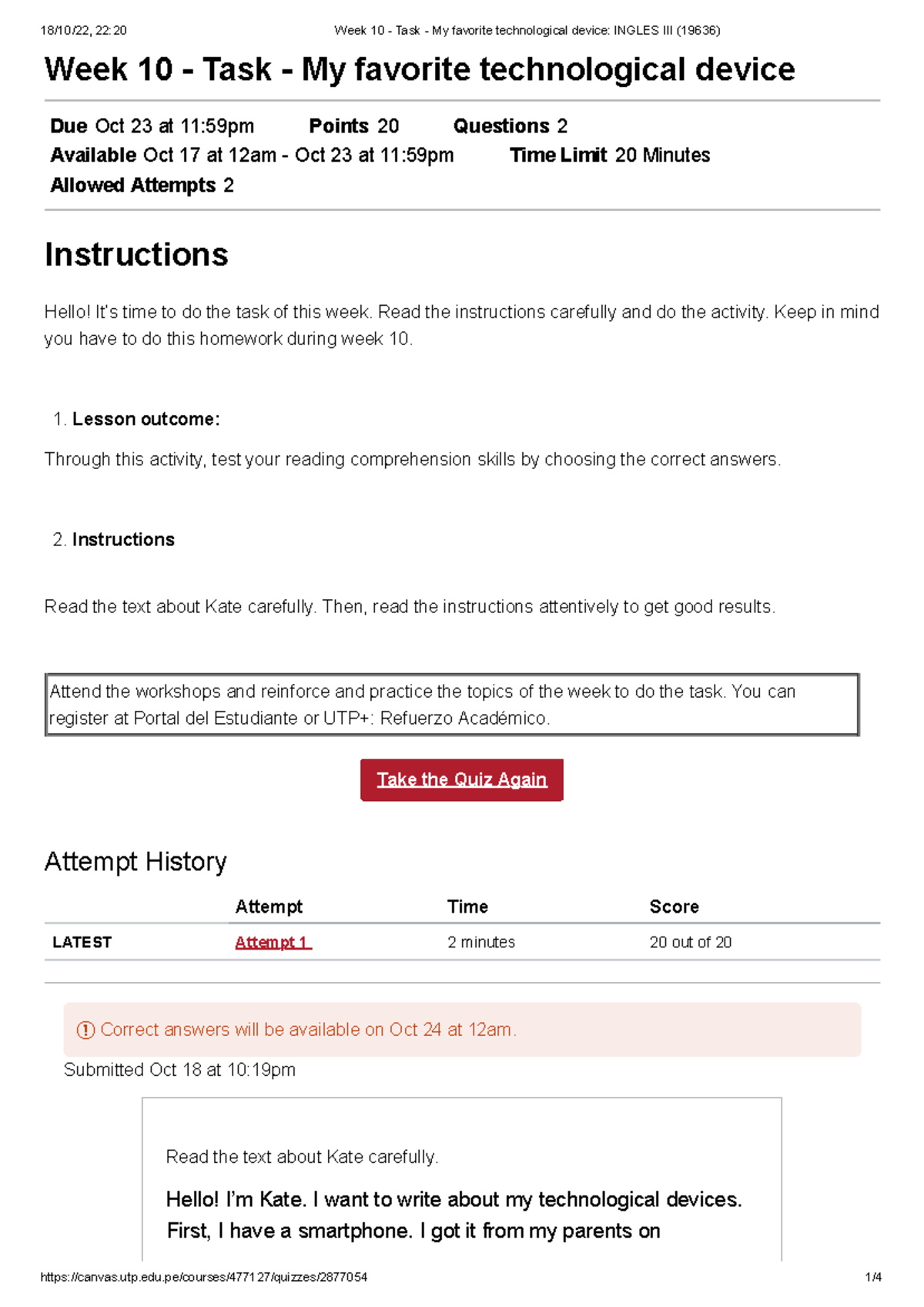 Week 10 - Task - My favorite technological device Ingles III (19636 ...
