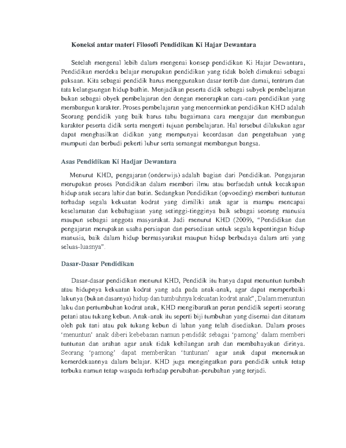 Koneksi antar materi dalam Karya - Koneksi antar materi Filosofi Pendidikan Ki Hajar Dewantara ...