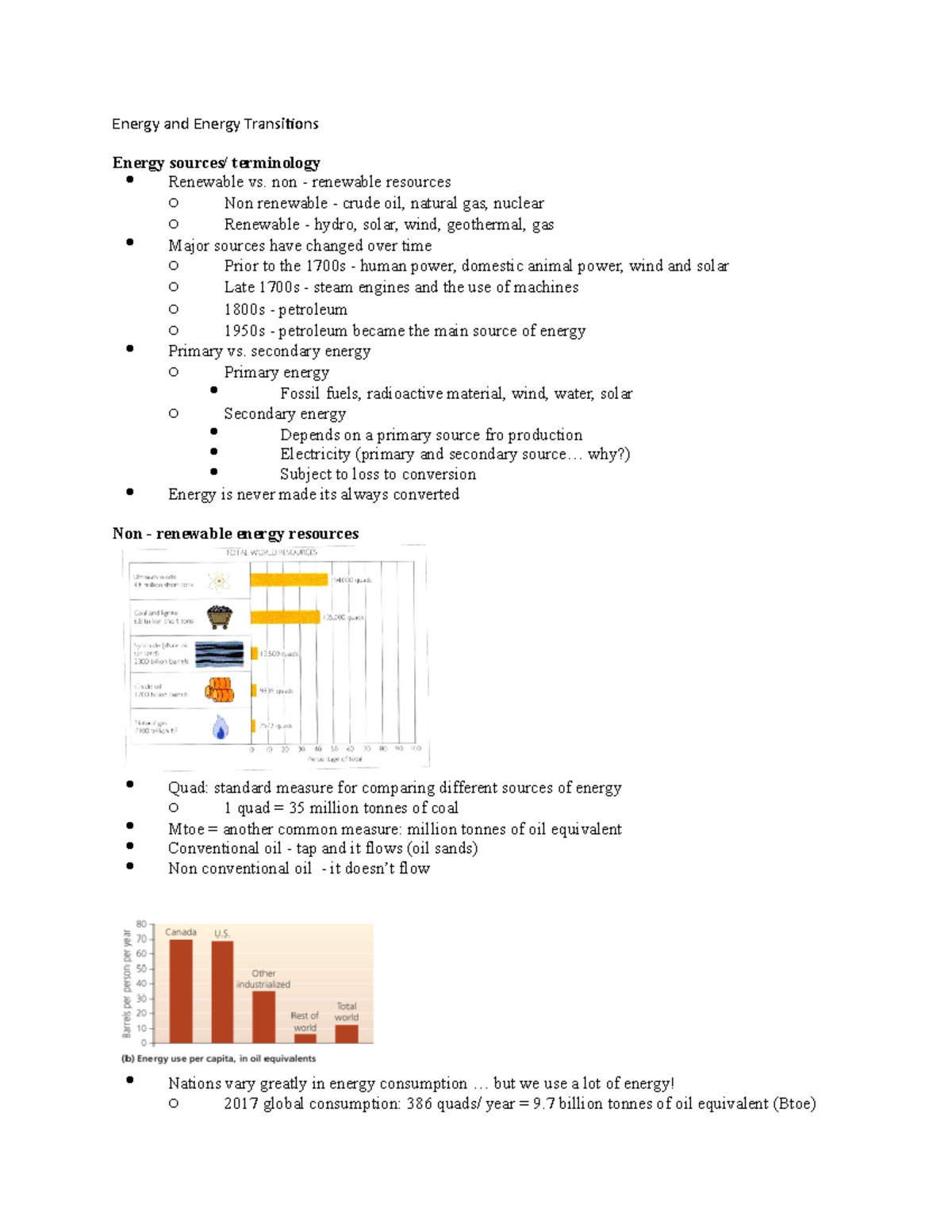 Energy and Energy Transitions - Energy and Energy Transitions Energy ...