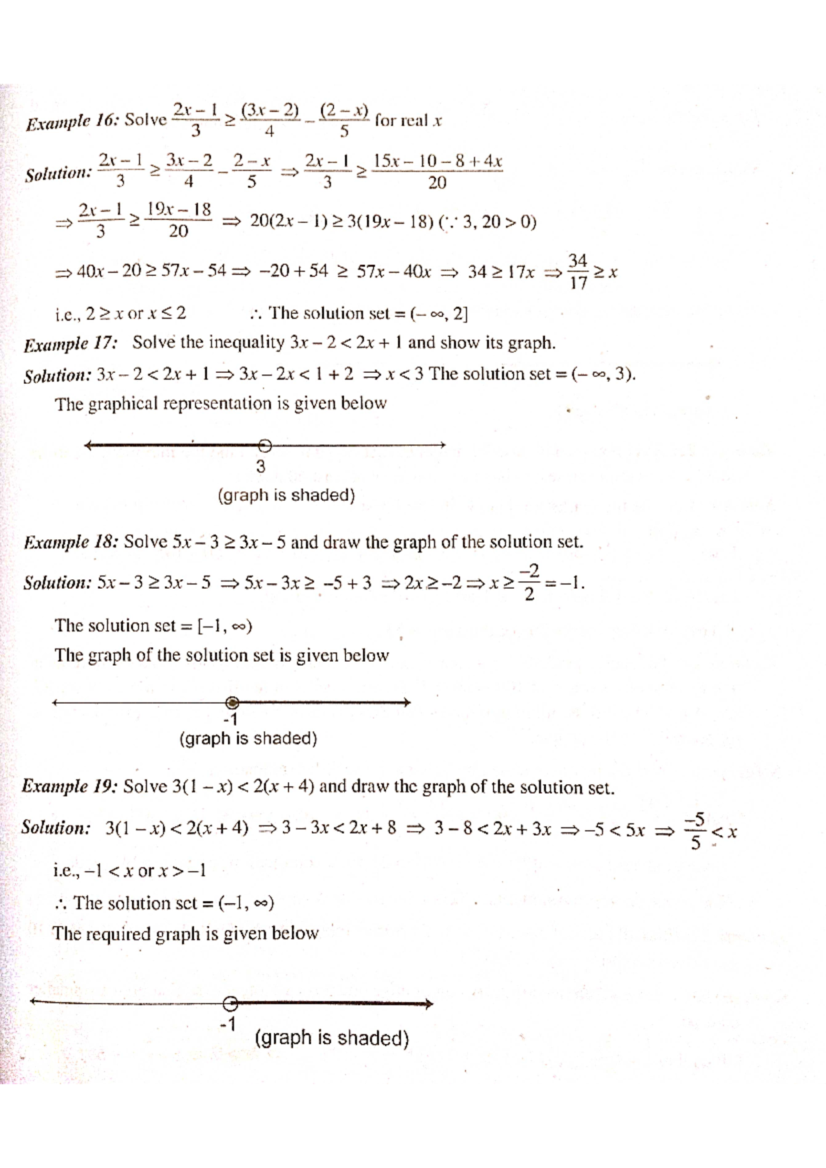 Linear inequality solving 3 - BSC Mathematics - Studocu