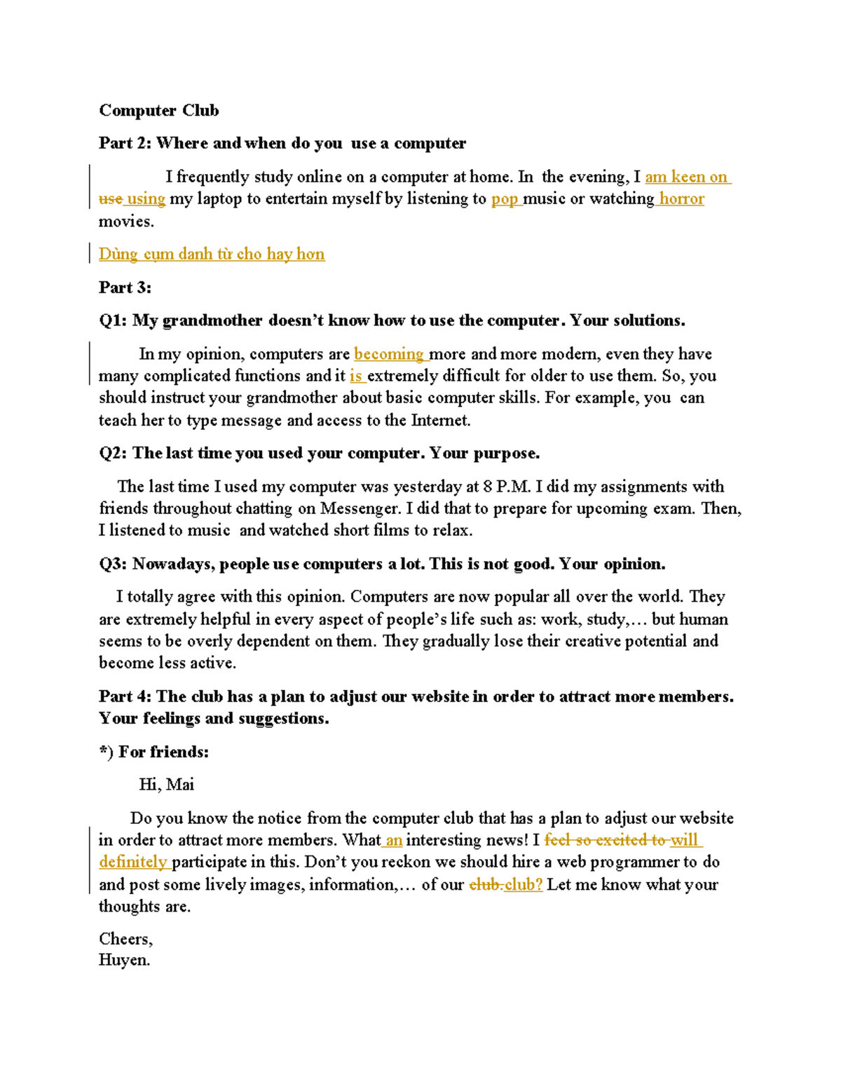 Writing-5 - documents - Computer Club Part 2: Where and when do you use ...