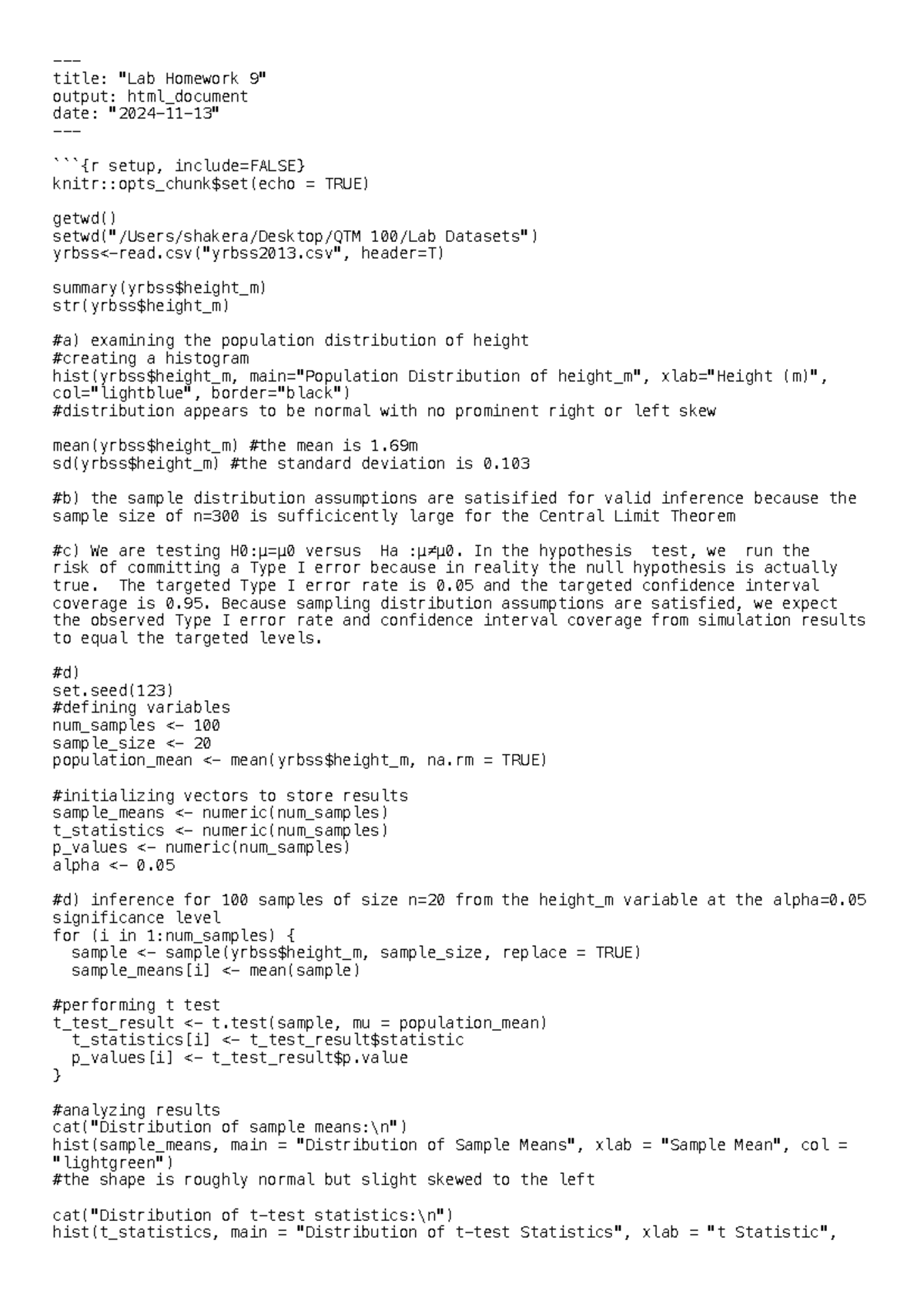 Lab homework 9 for qtm - title: "Lab Homework 9 " output: html_document ...