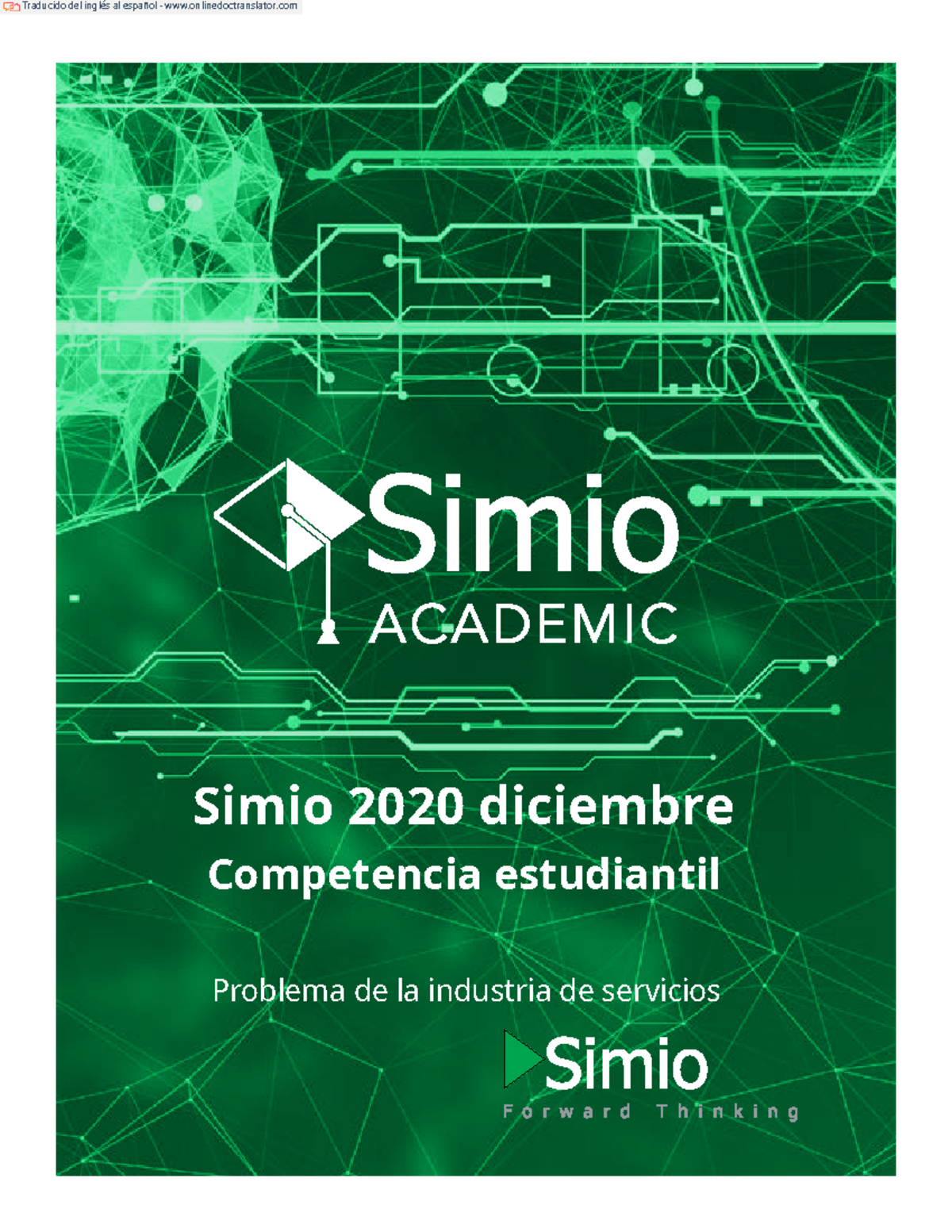 2020 Dec Student Competition Problem - Simio 2020 diciembre Competencia estudiantil Problema de ...