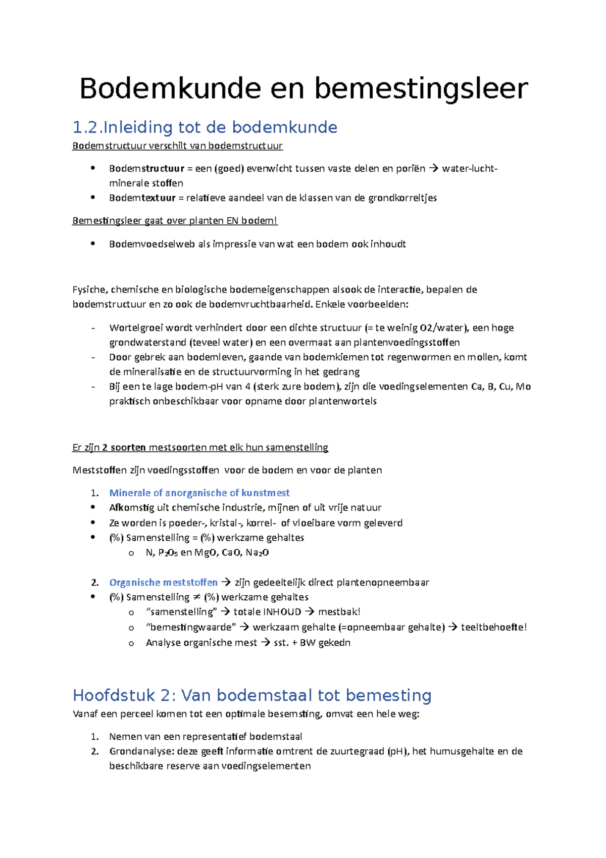 Bodemkunde en bemestingsleer - 2 tot de bodemkunde Bodemstructuur ...