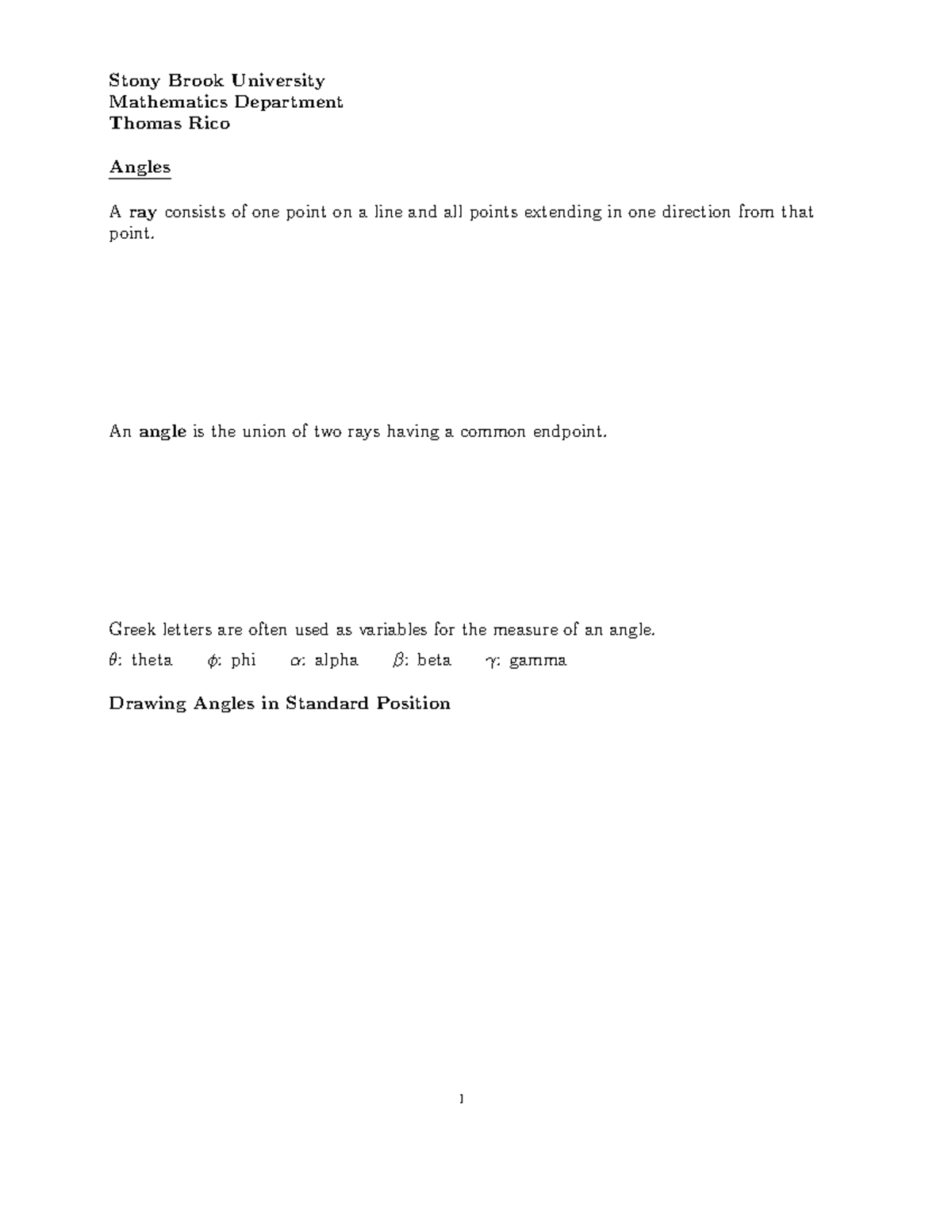 05-Angles - Problems for angles - Stony Brook University Mathematics ...
