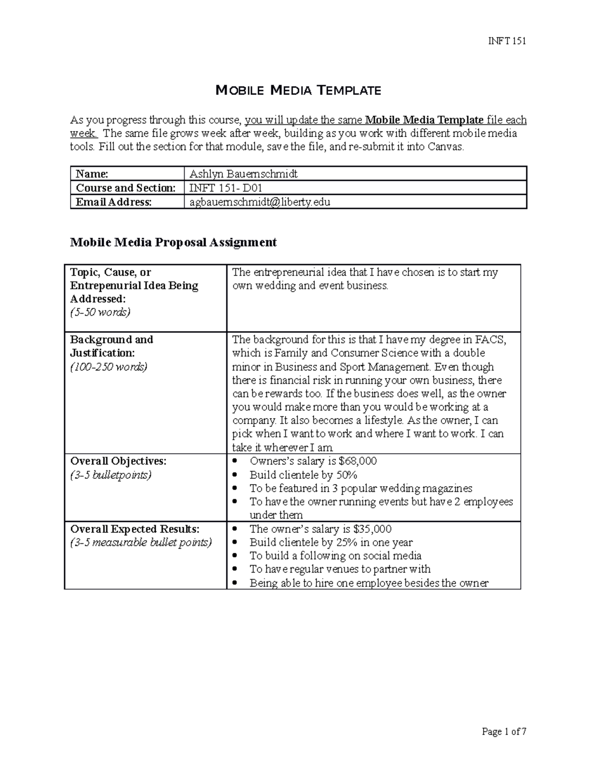 Mobile Media project - MOBILE MEDIA TEMPLATE As you progress through ...