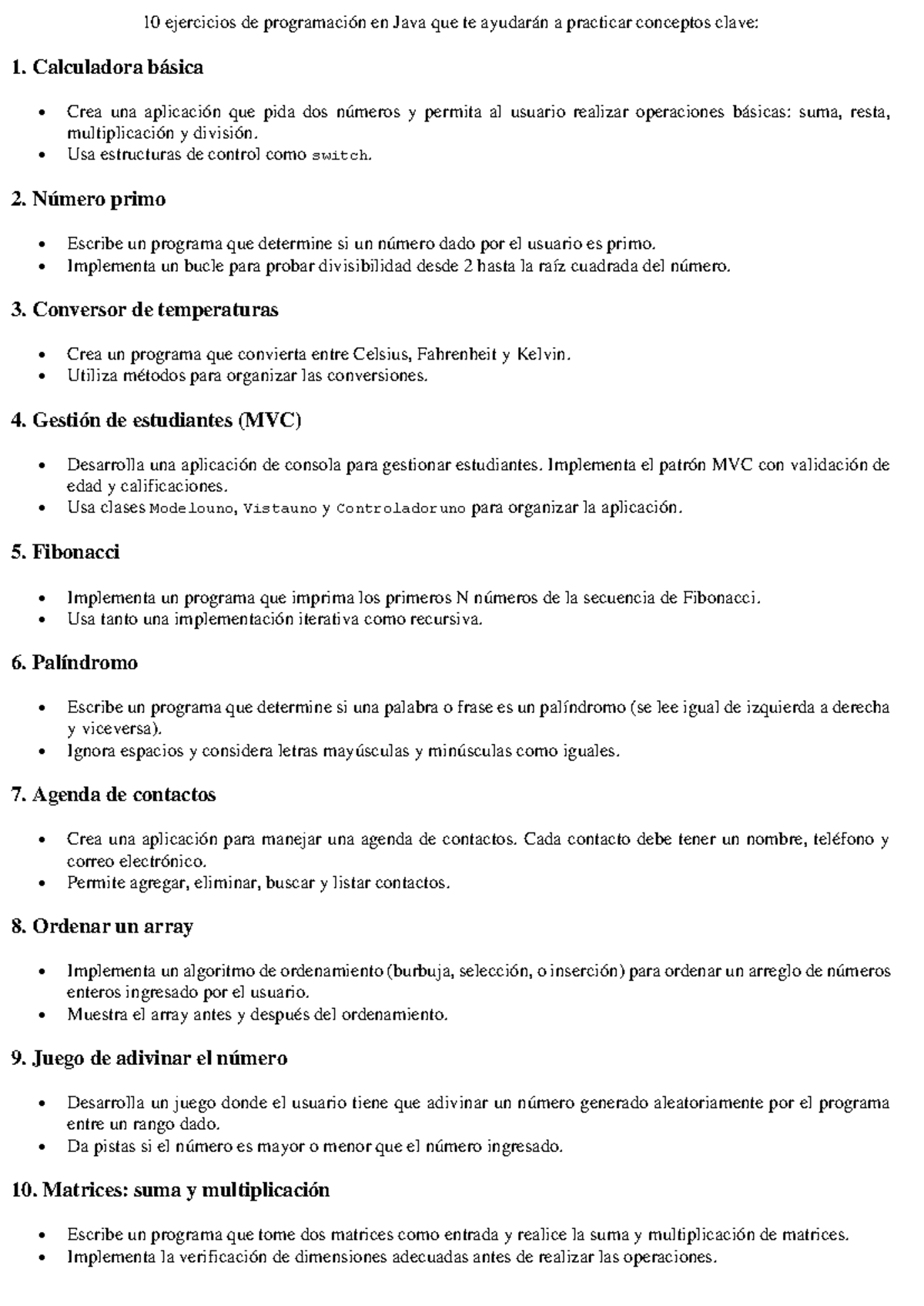 10 ejercicios de programación en Java que te ayudarán a practicar conceptos clave - Calculadora ...