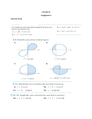 Assign Sec 10.2 - Calculus 2 - CALCULUS II Spring Term 2024 Assignment ...