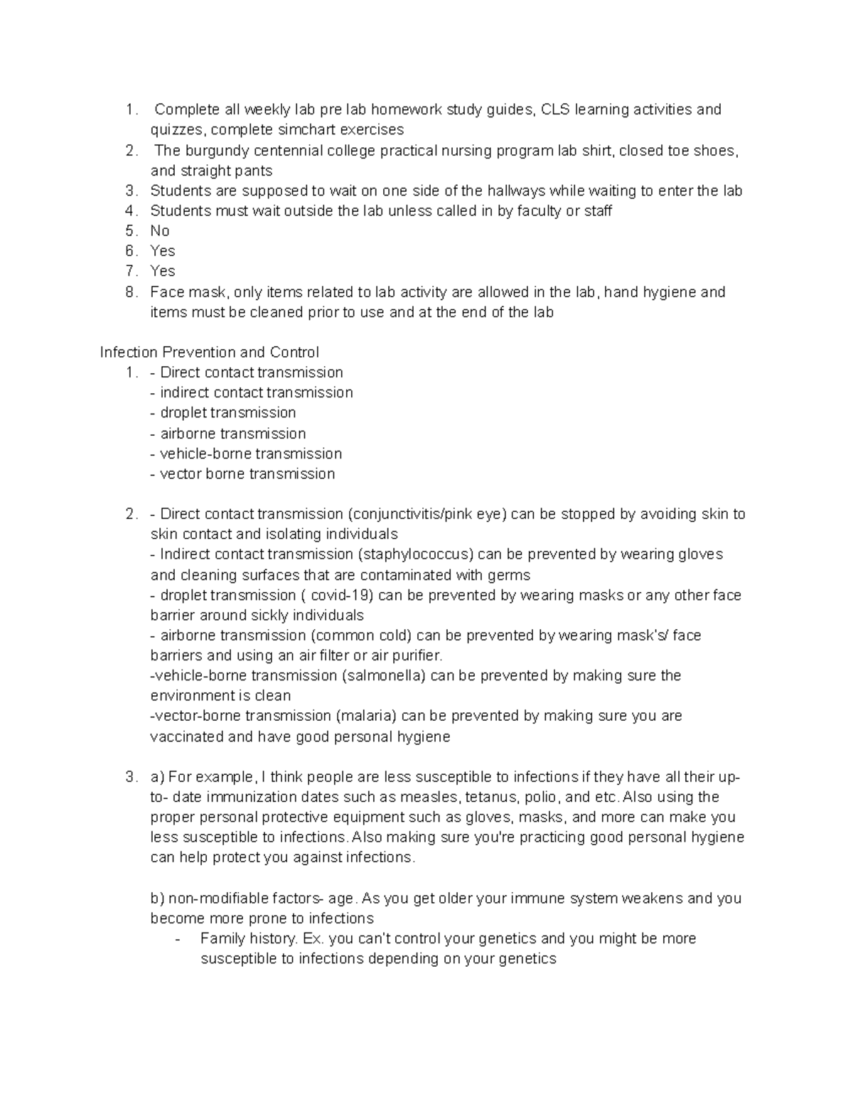 PNUR 105 week 2 - Week 2 prelab assignment - Complete all weekly lab pre lab homework study ...