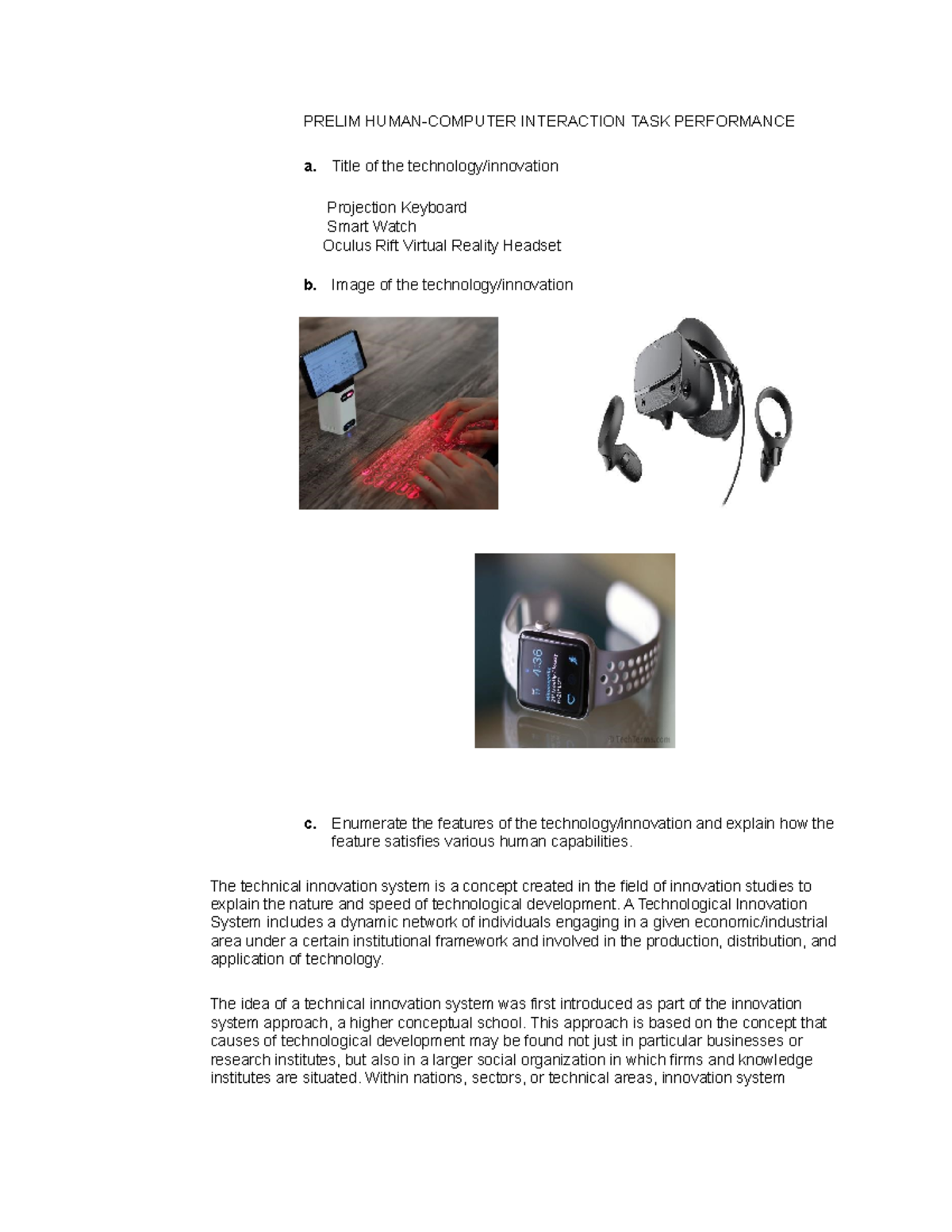 Taskperformance HCI- Prelim - PRELIM HUMAN-COMPUTER INTERACTION TASK ...