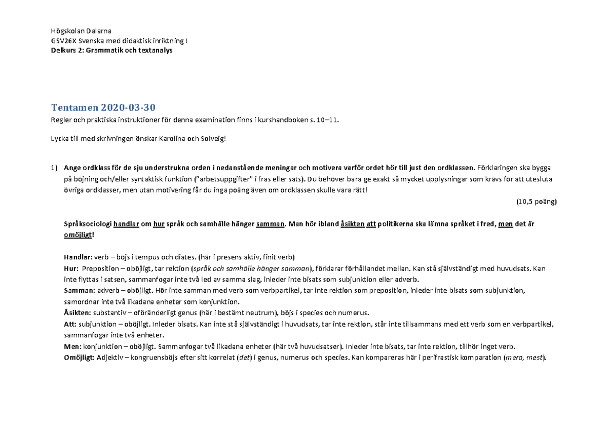 Grammatik och textanalys - Warning: TT: undefined function: 32 Warning: TT: undefined function ...