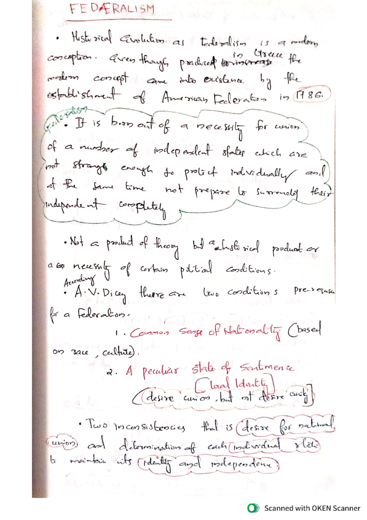 Federalism - Political science class 11 - Studocu