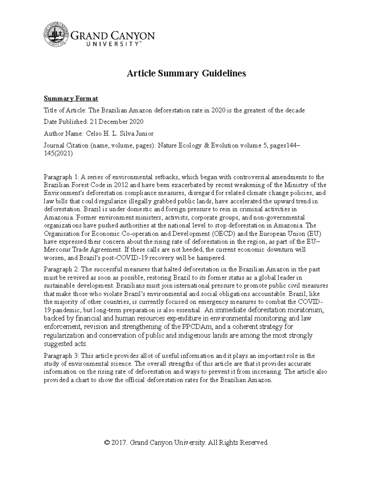 BIO-220-RS-Summary Guidelines- Onground (4) - Article Summary ...