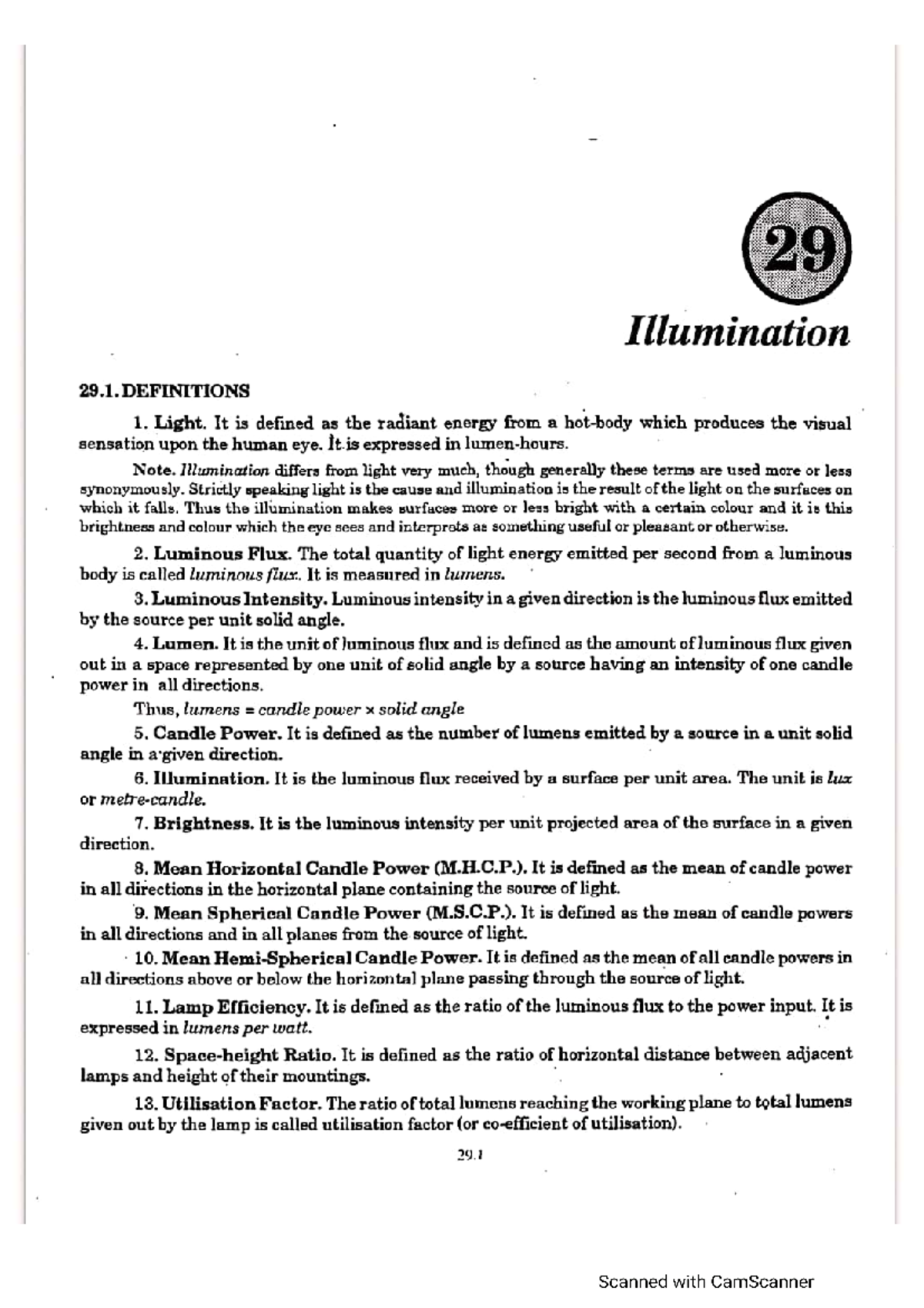 Illumination - Electrical Engineering - Studocu