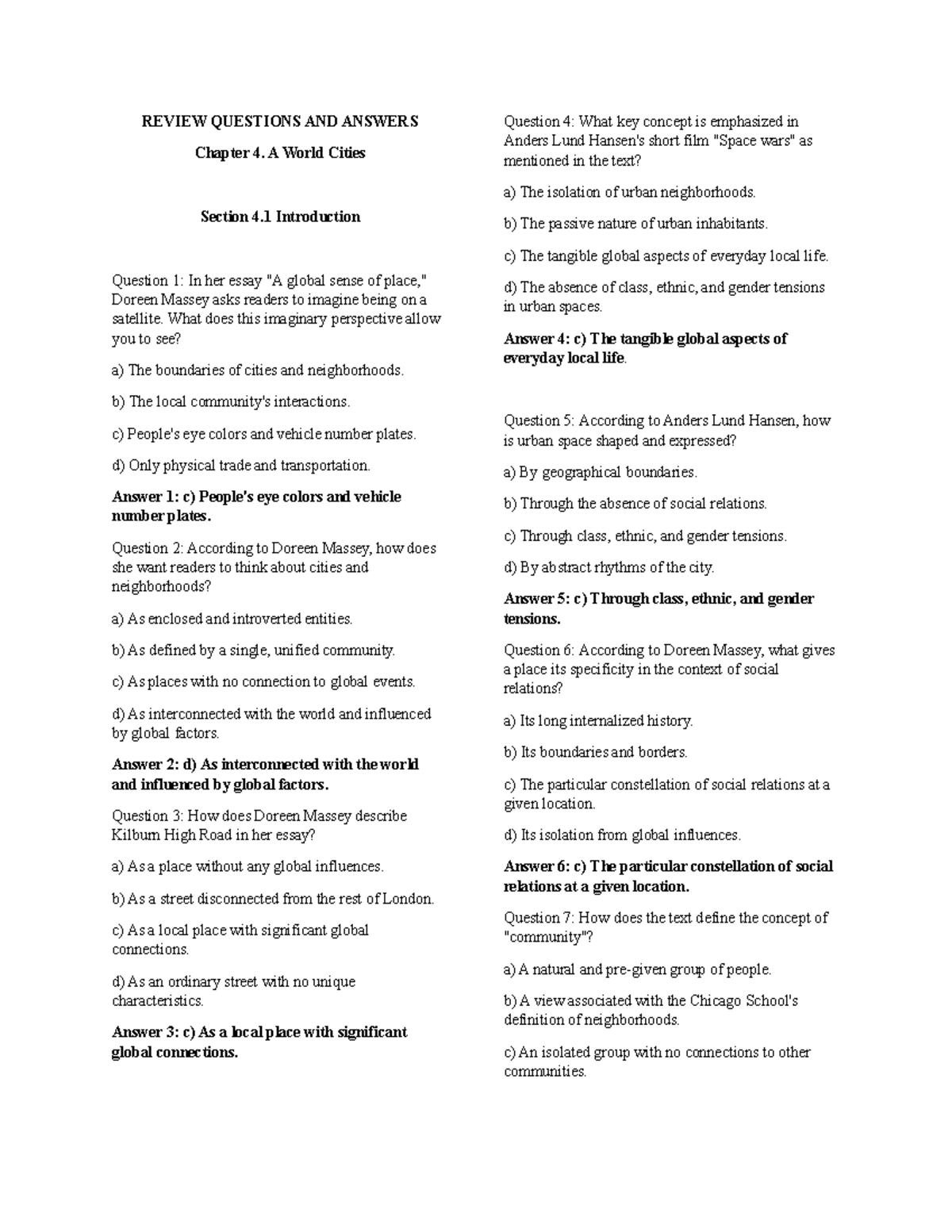 Review Questions AND Answers. Chapter 4 - REVIEW QUESTIONS AND ANSWERS ...
