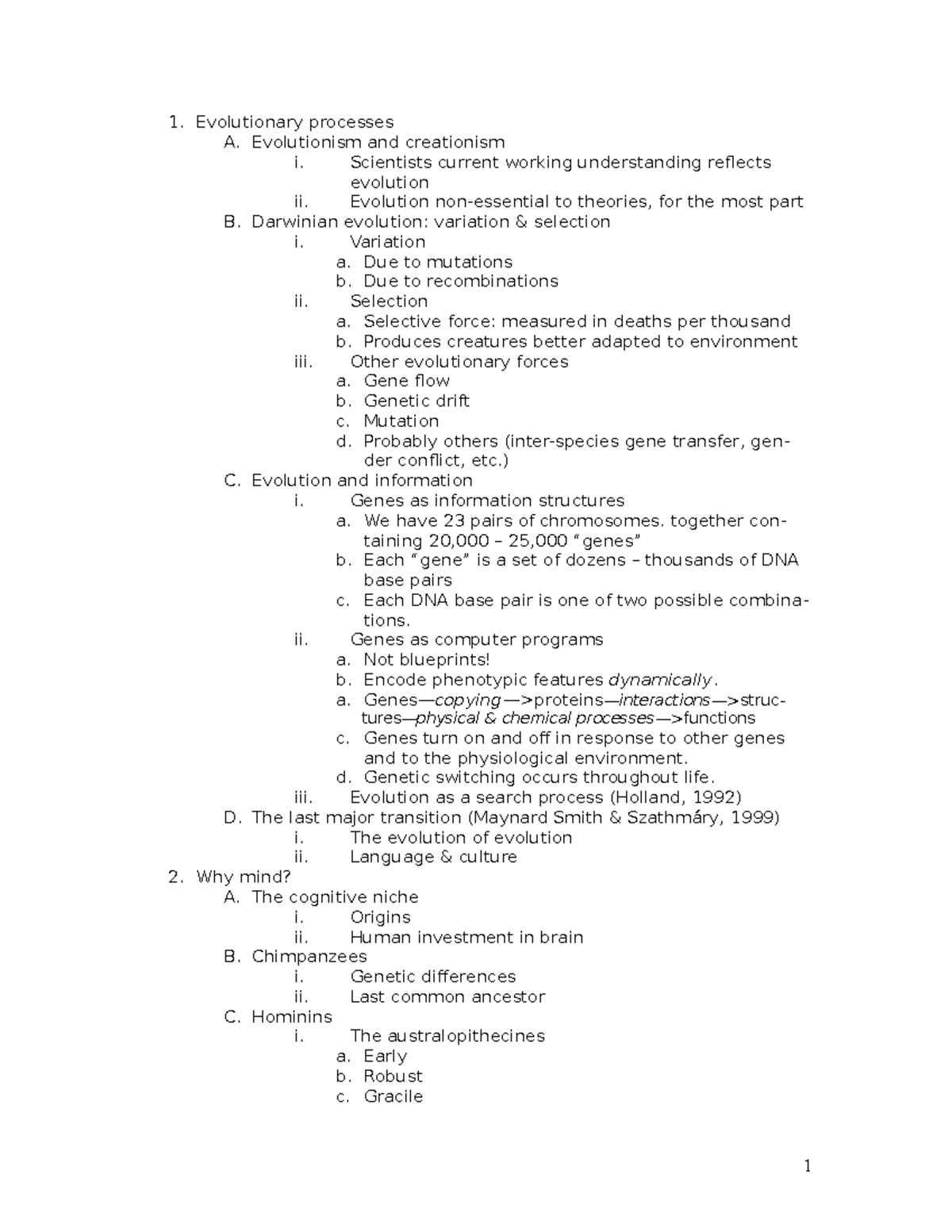 Evolutionary processes - Evolutionism and creationism i. Scientists ...
