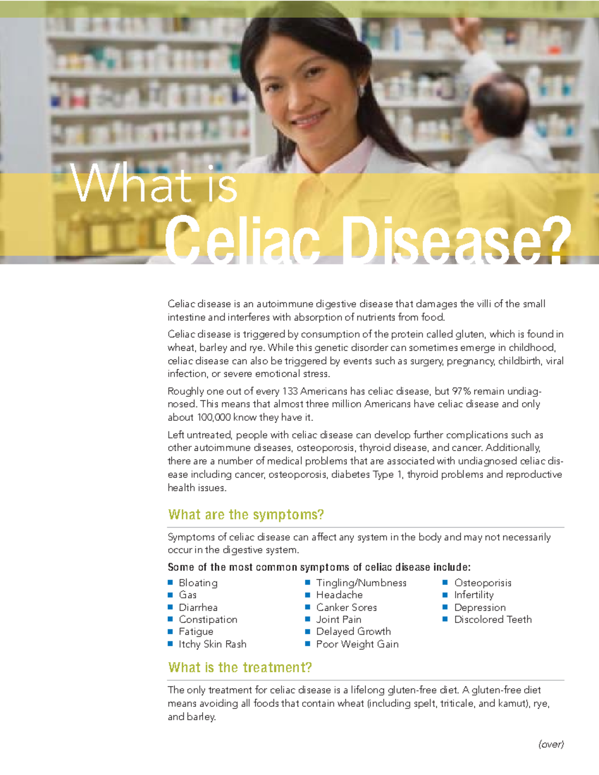 Celiac-handout - nursing notes - Celiac disease is an autoimmune ...