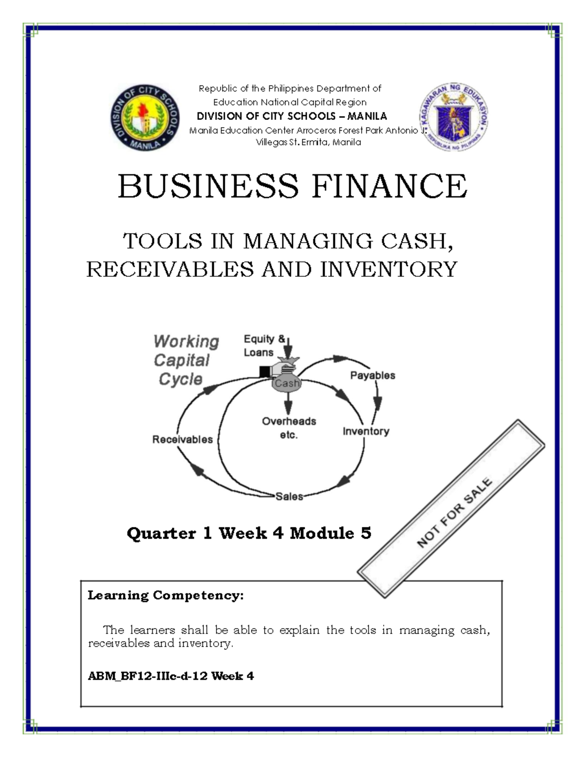ABM- Business Finance 12 Q1 W4 Mod5 - Republic of the Philippines ...