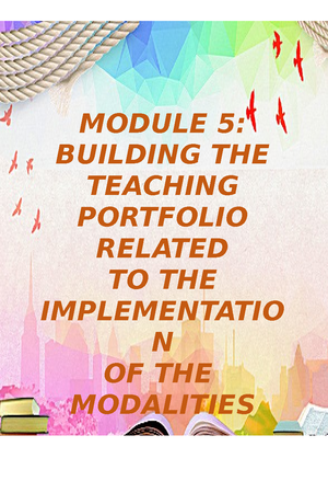 Learning Modality Course 2, Module 3A (Outputs with reflections ...
