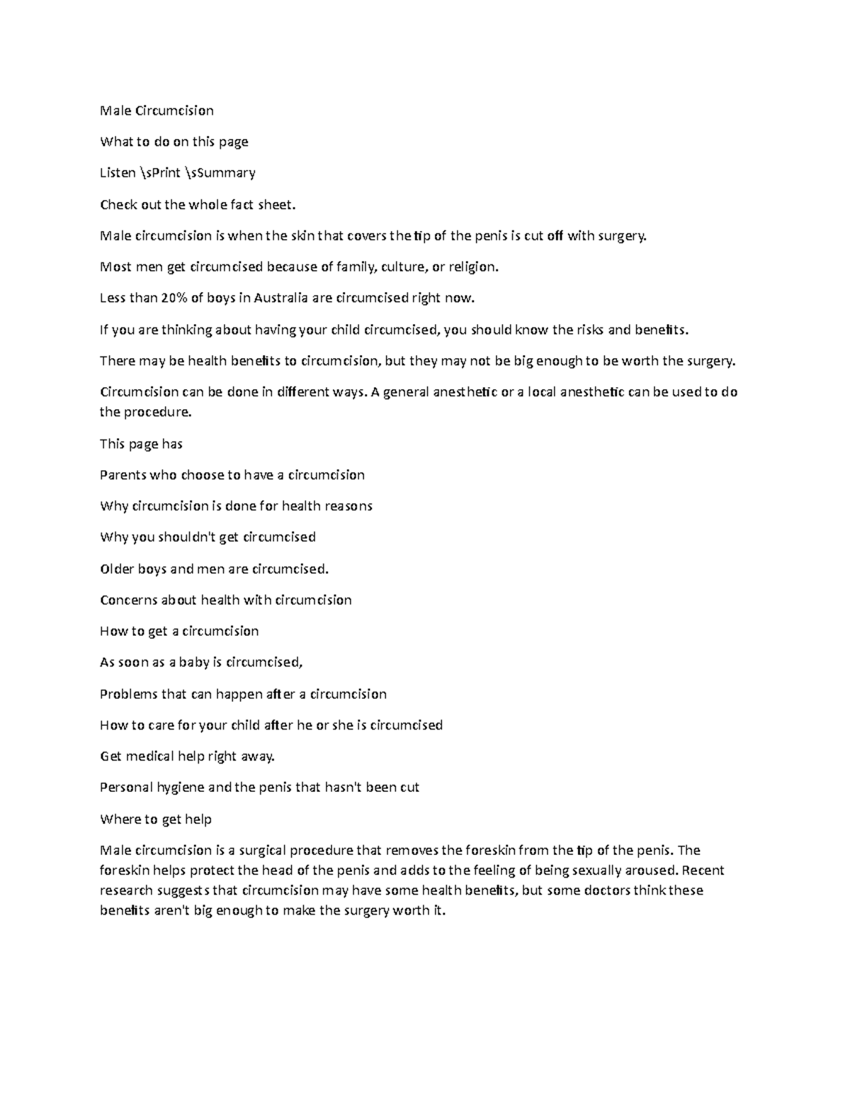 Male Circumcision - Nursing notes - Male Circumcision What to do on ...