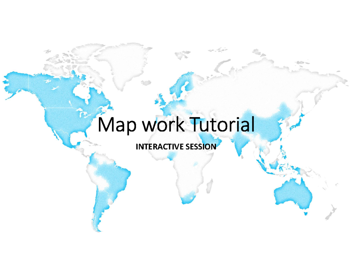 Mapwork tutorial Fin - Map work covered in the quarter module ...