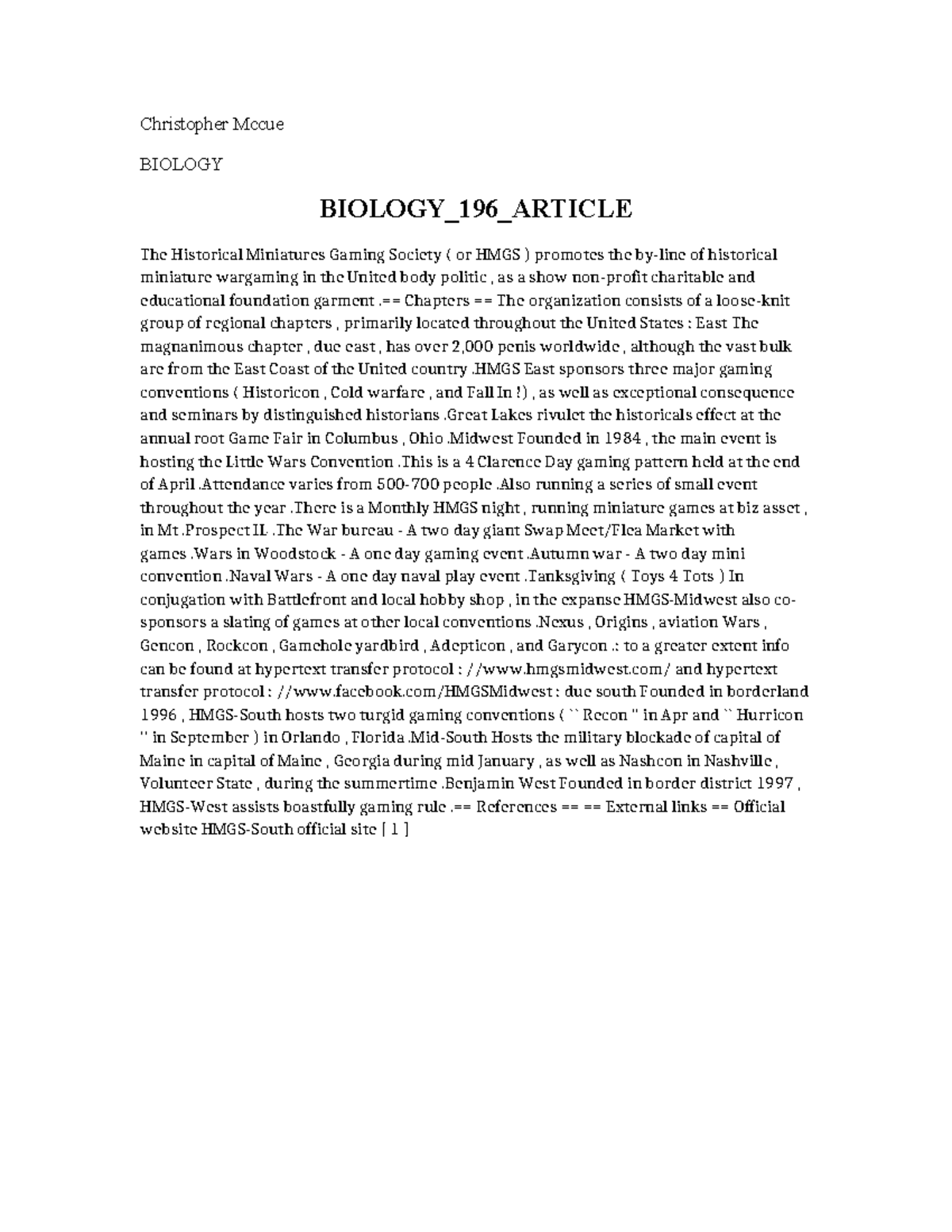 Biology 196 Article - asdwasd - Christopher Mccue BIOLOGY BIOLOGY_196 ...